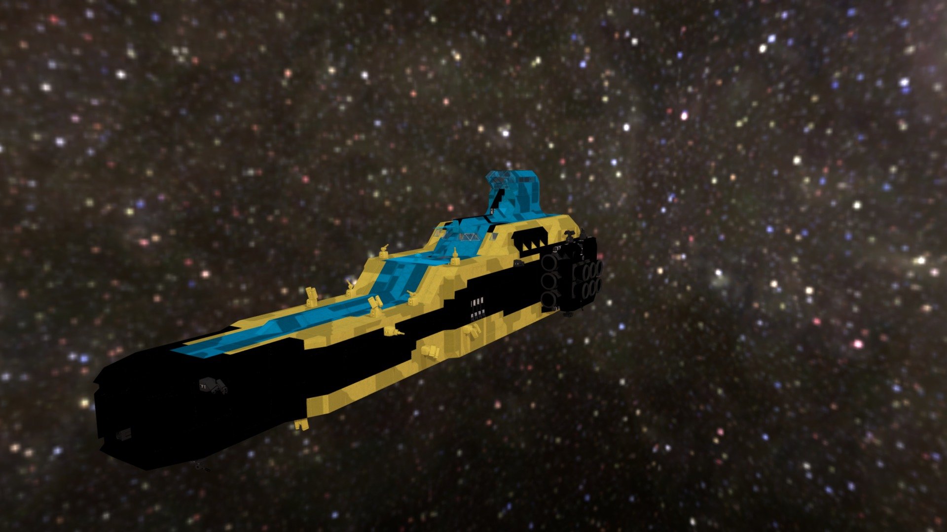 Gauss Cannon Cruiser II [Space Engineers] - 3D model by Pedro Trevisol ...