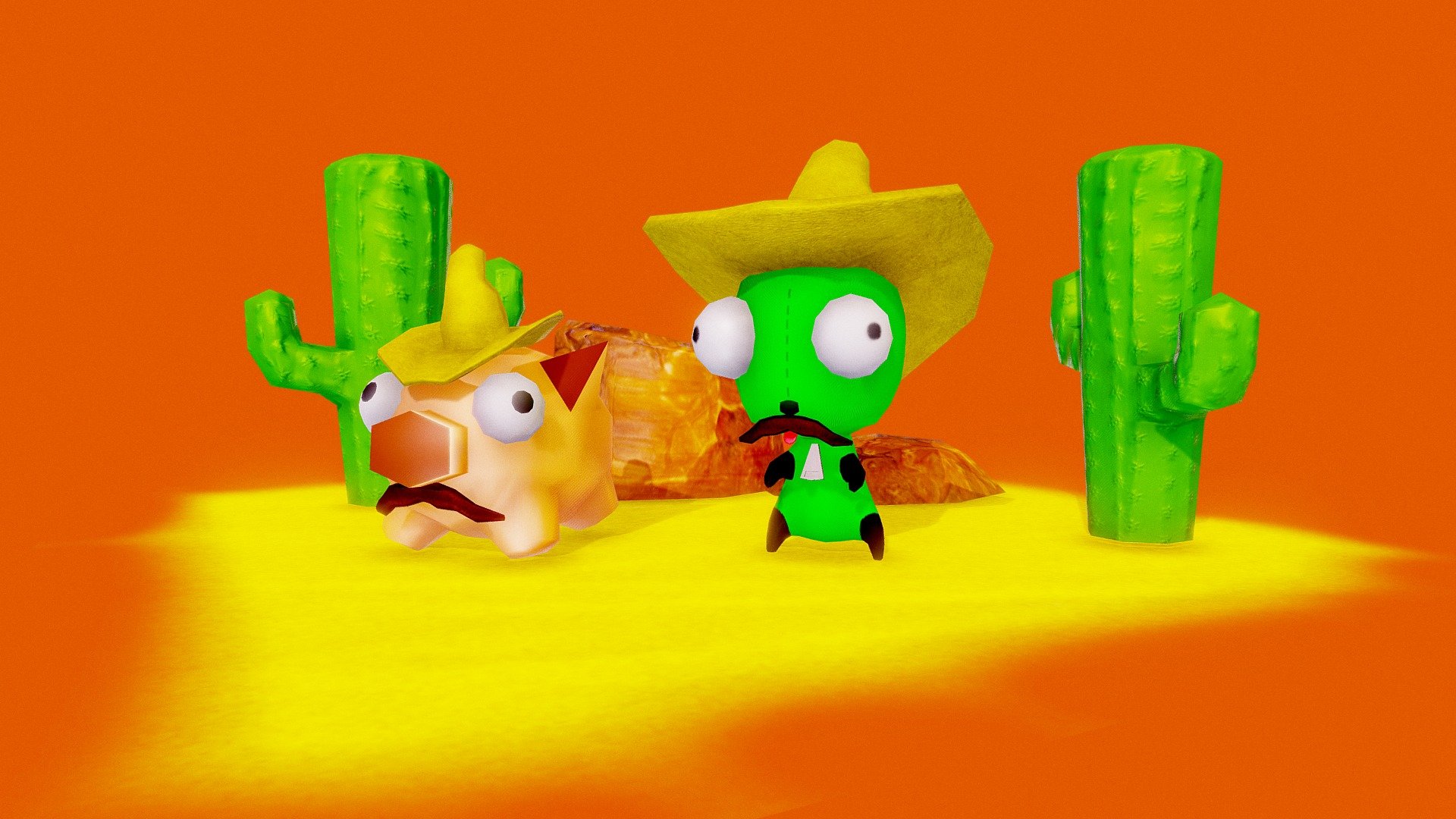Gir - Invader zim - 3D model by emmanuelbecerril [b714229] - Sketchfab