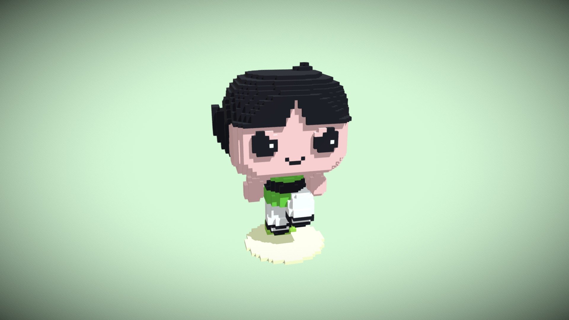 Powerpuff Girls - Buttercup - 8-bit - 3D model by Leandro.Lexknot.Skunk ...