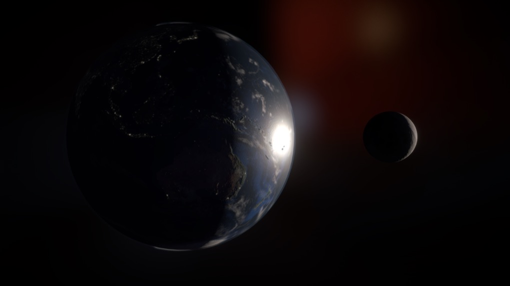 Earth and Moon - 3D model by maxlambrecht [b71b32b] - Sketchfab
