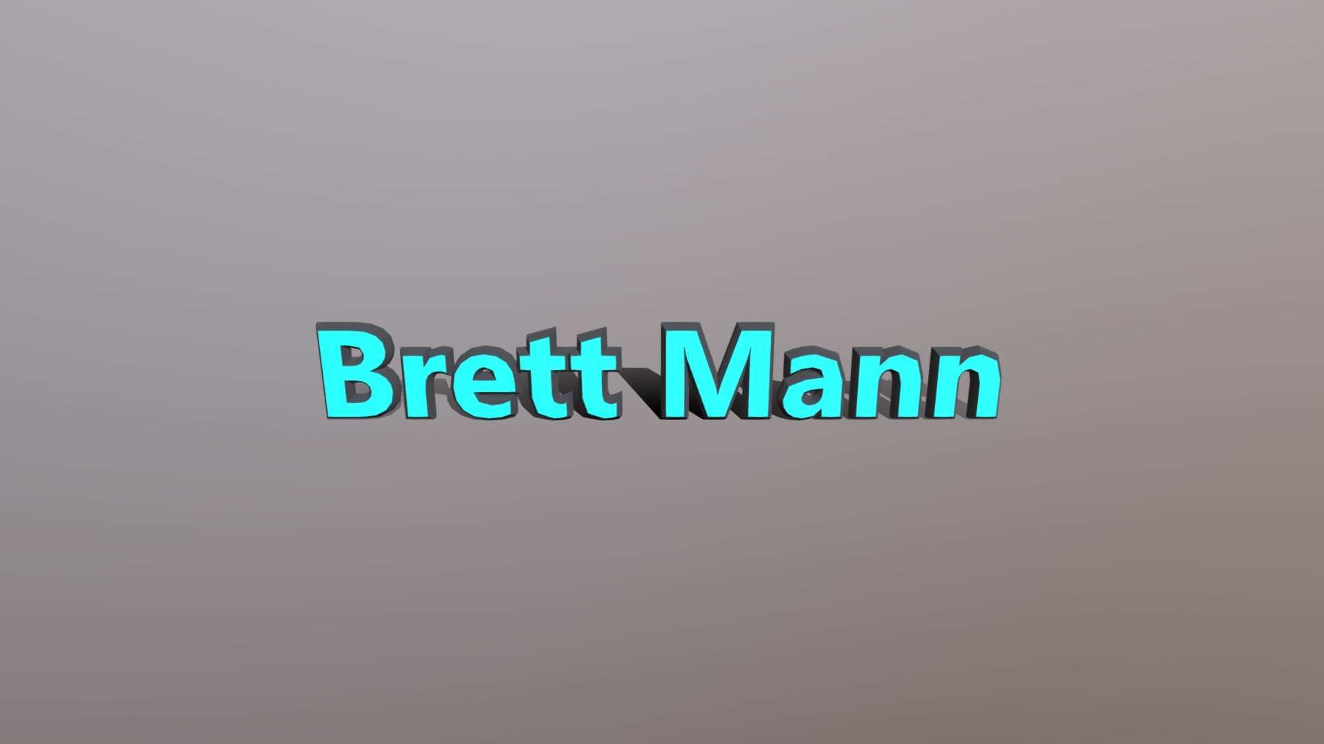 3D Name - 3D model by Brett Mann (@brettmann50) [b7233b6] - Sketchfab