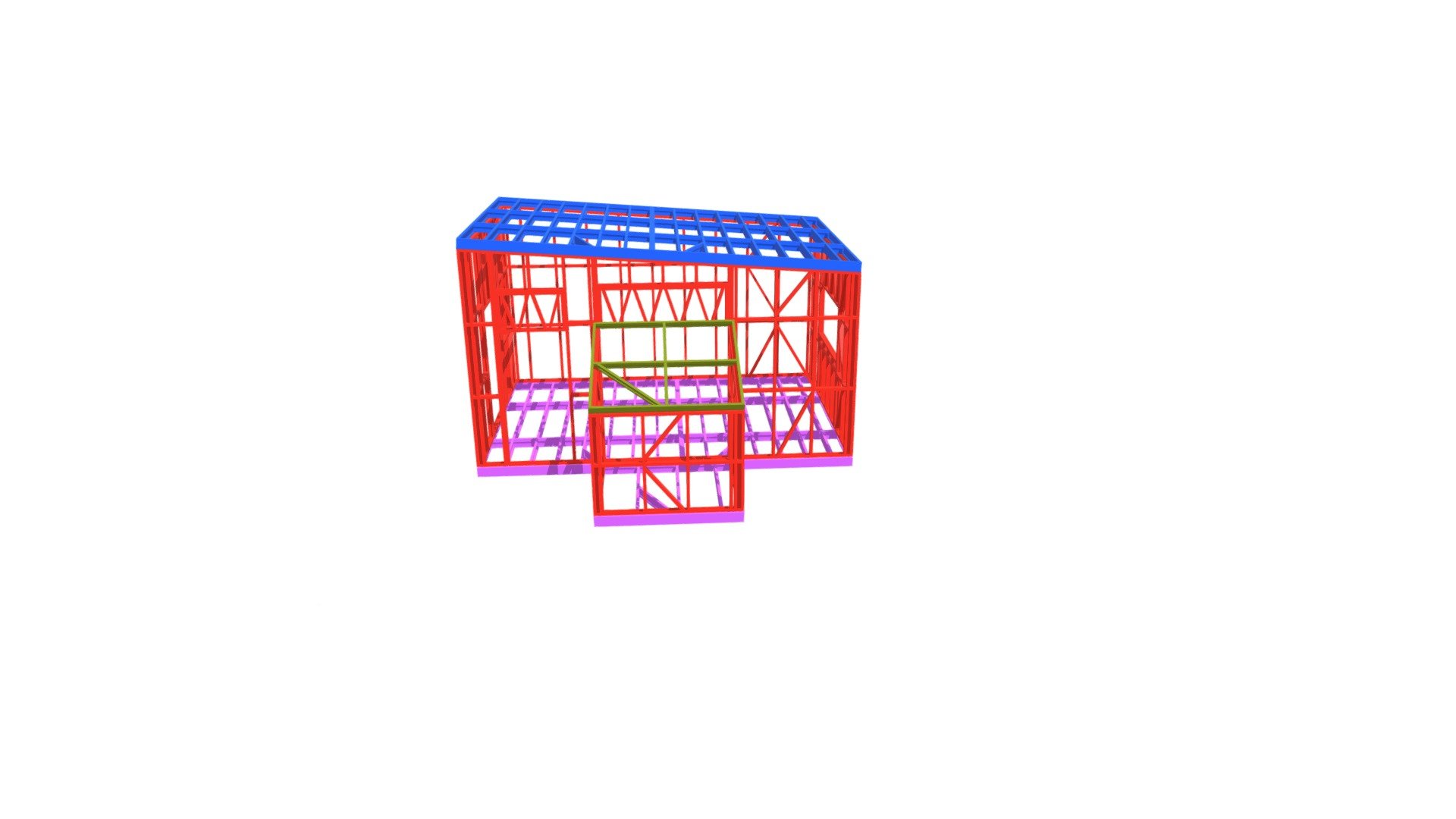 4.2m x 5.9m custom shed - Download Free 3D model by Steel Frames Direct ...