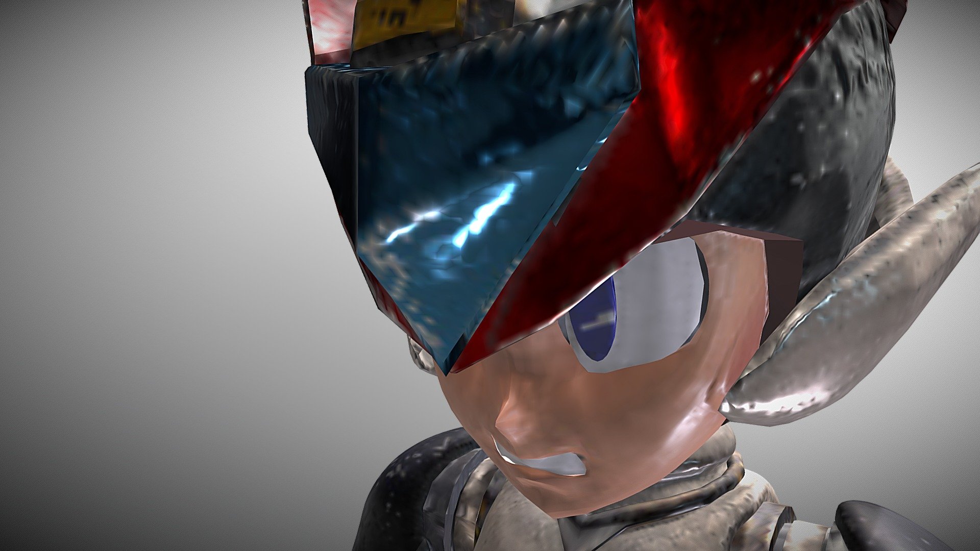 Megaman low poly test. - 3D model by [IndigoFlash ...