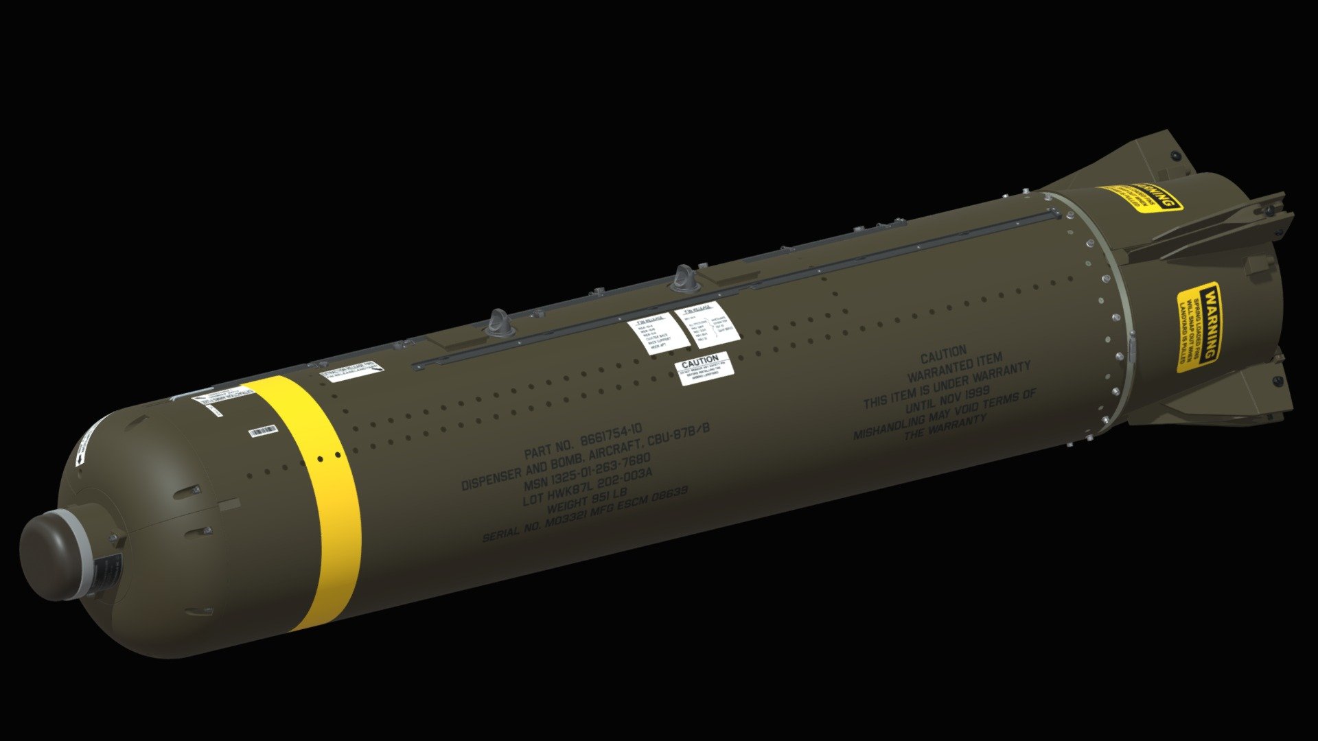 CBU-87/B Combined Effects Munition - 3D model by Jeyhun1985 [b73529d ...