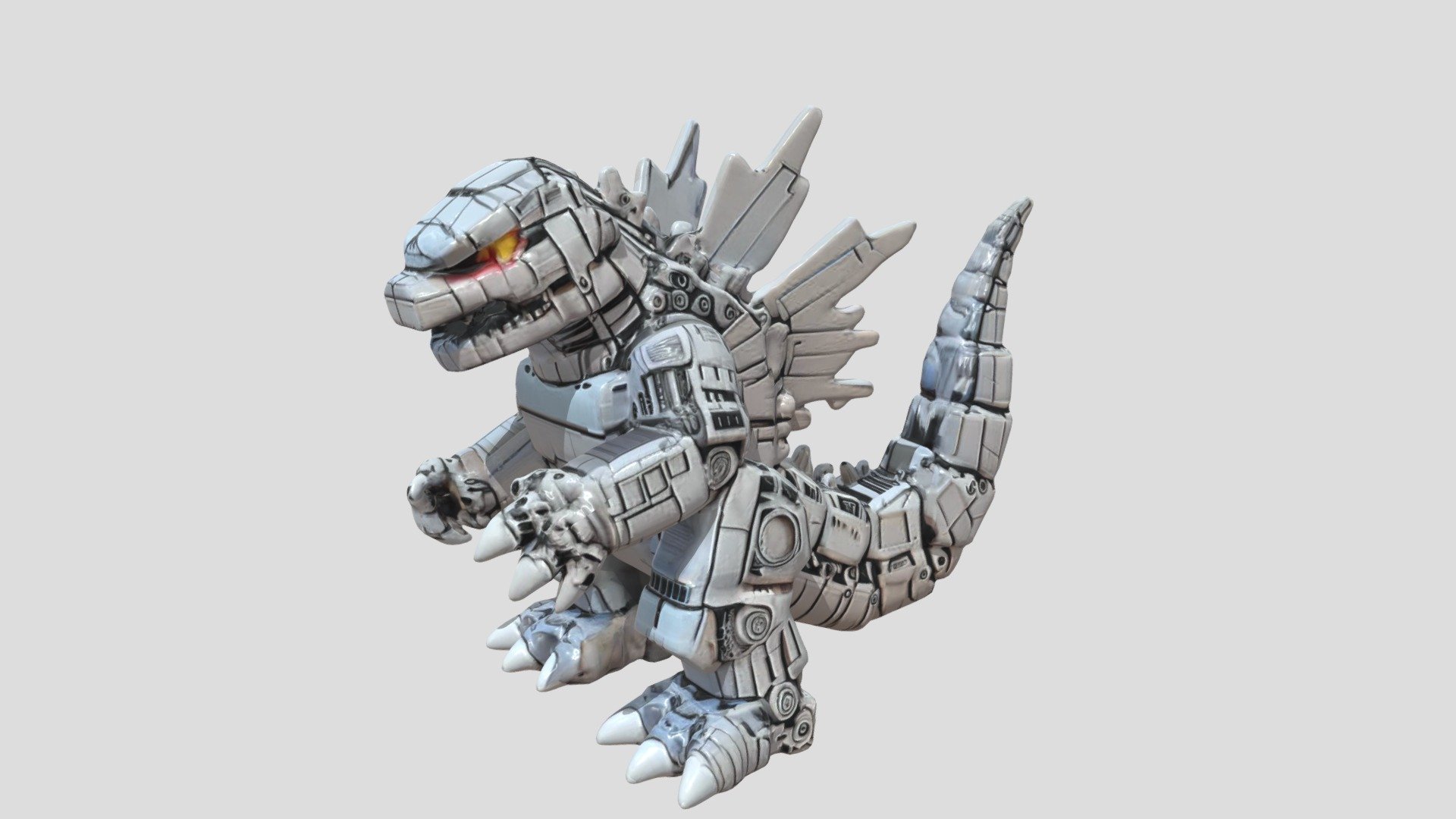 Gundam - Mecha Godzilla - Gray Model Color - 3D model by 3dboxqwerty ...