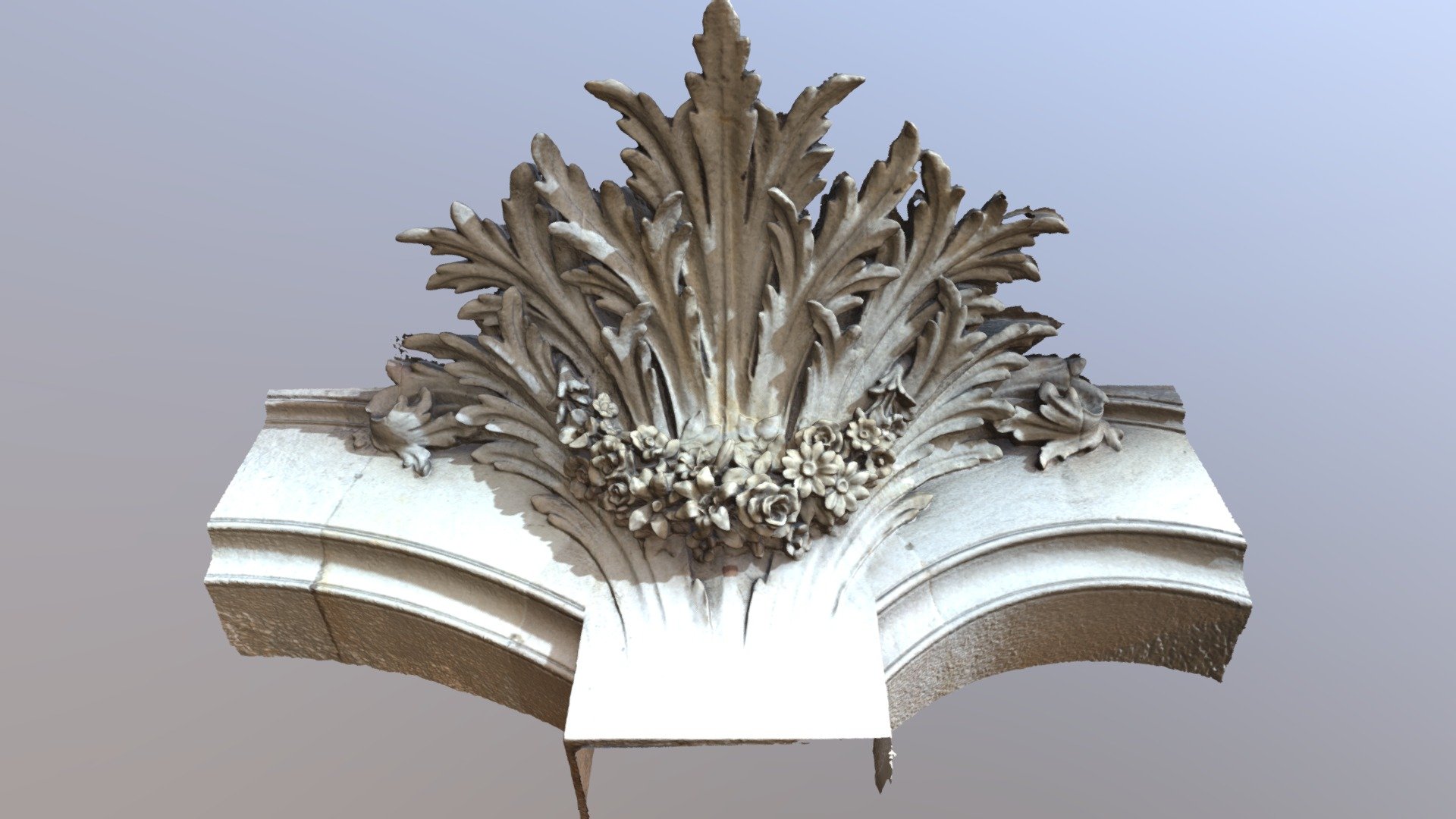 Modernist Details Barcelona Flower Sculpture - 3D model by Baukunst ...