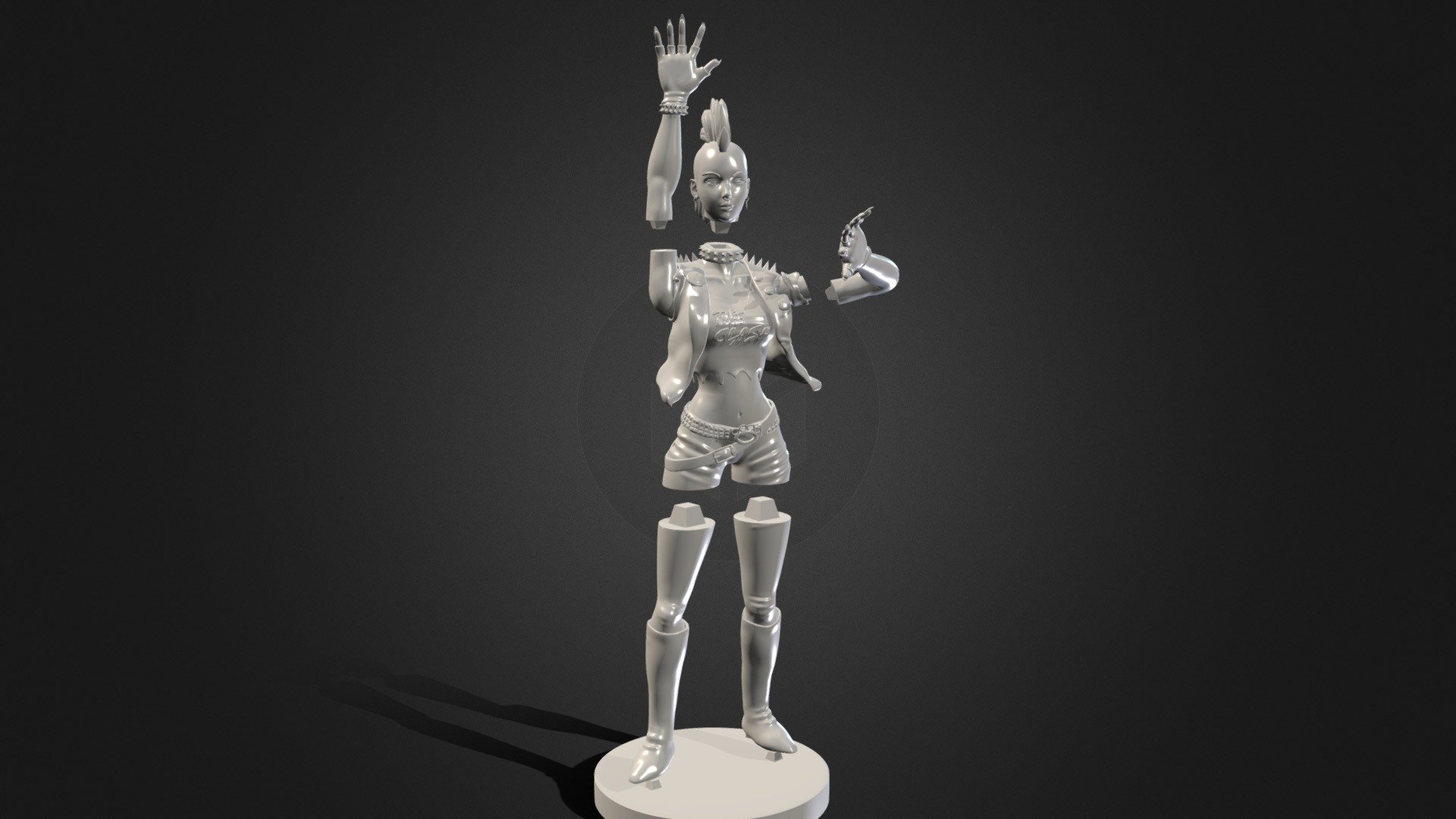 Stylized Punk Storm Figurine - Buy Royalty Free 3D model by paburoviii ...