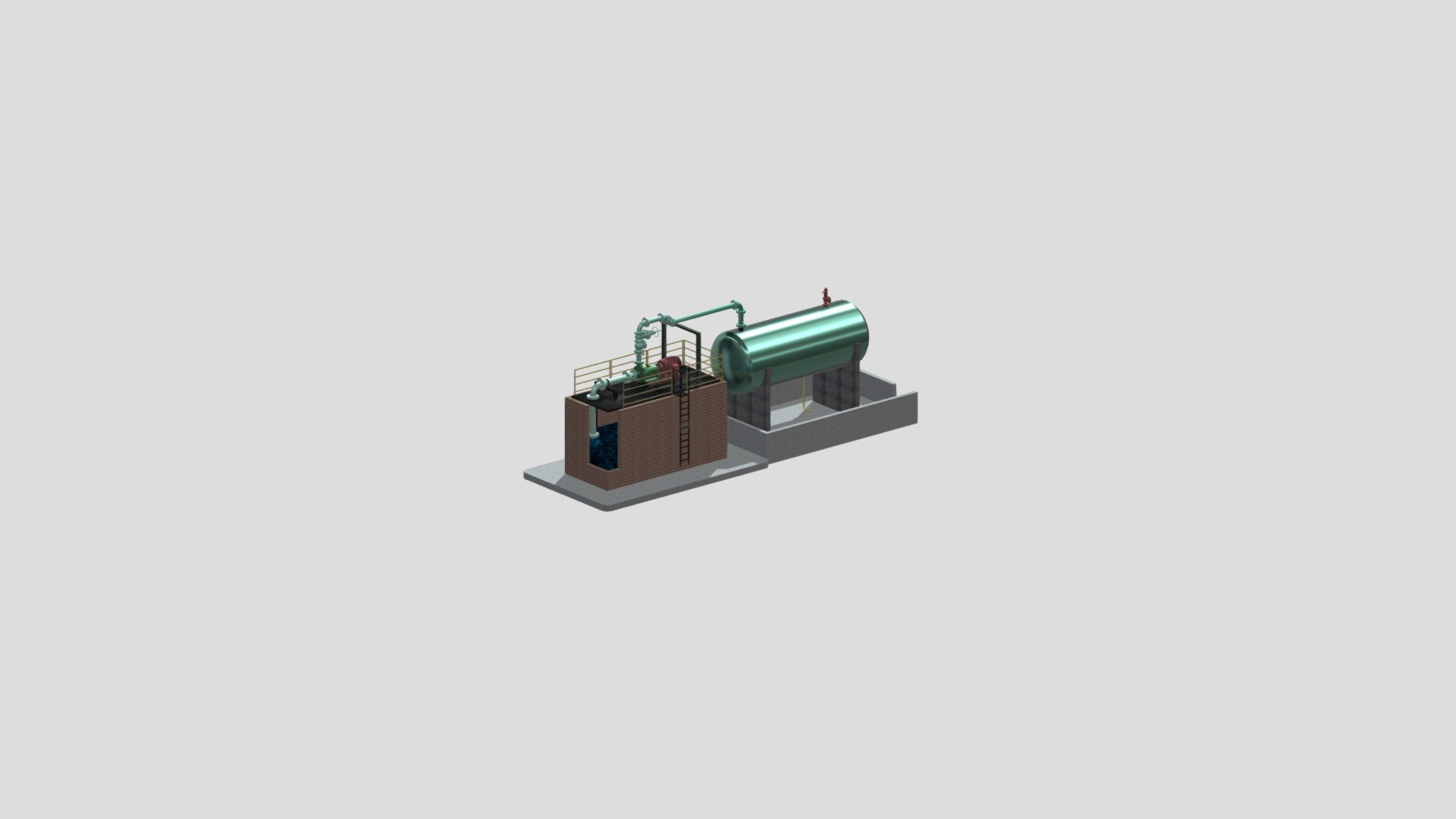 Water Booster Pump System Sample - Download Free 3D model by ...