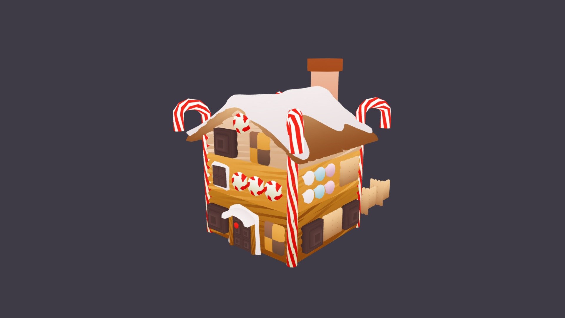 Gingerbread House - 3D model by cantab [b73edbf] - Sketchfab