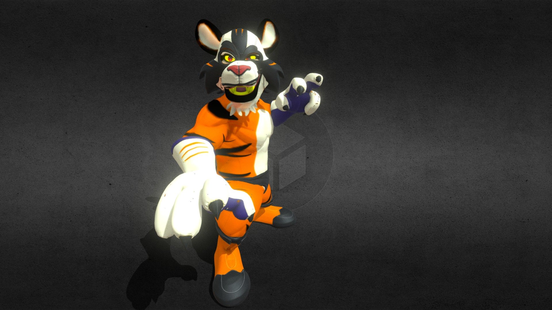 Luchador Tiger man - 3D model by David McDaid (@wolfdavid94.mcdaid ...