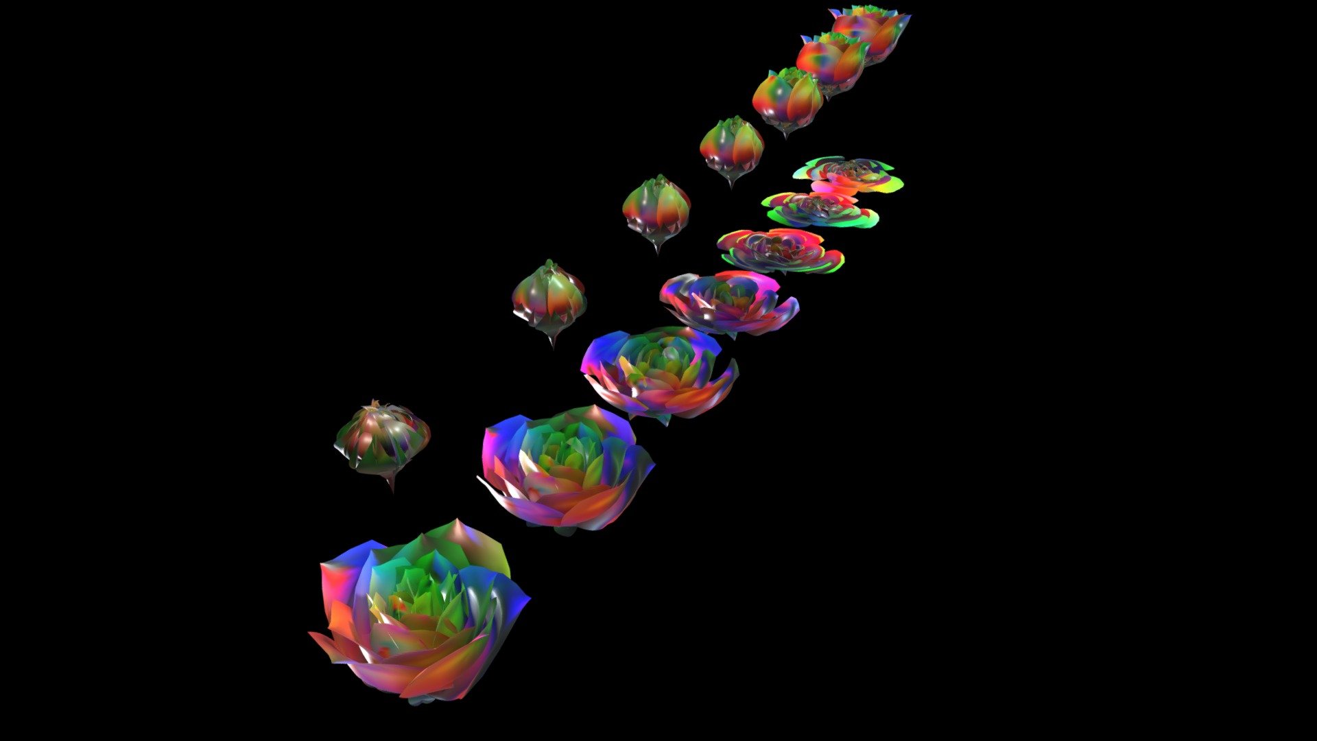 Digital_Flower_F_uv colored_by xyzuvwopq - Download Free 3D model by ...