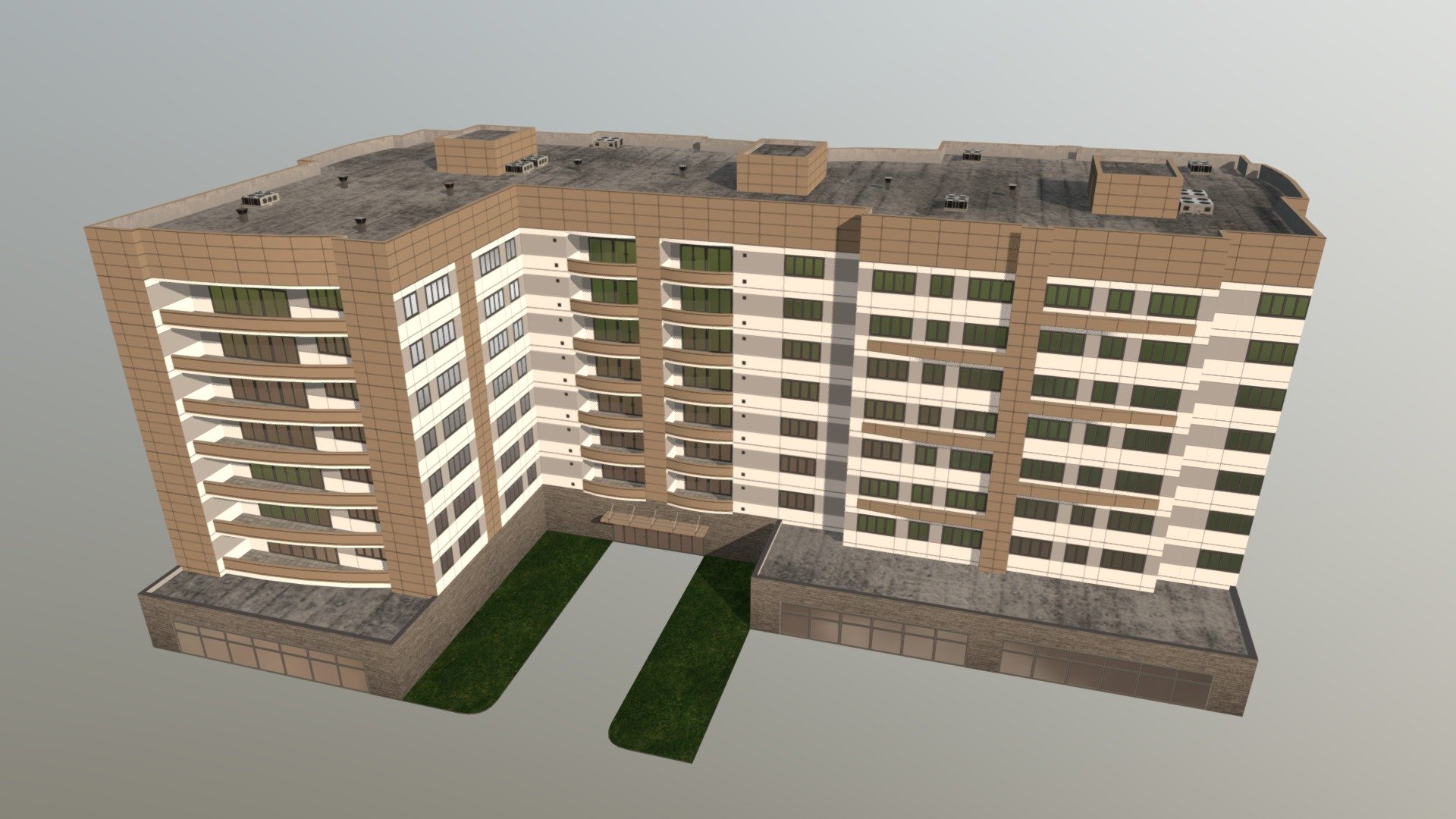 Residential building - 3D model by Tomas13TO [b748ad4] - Sketchfab
