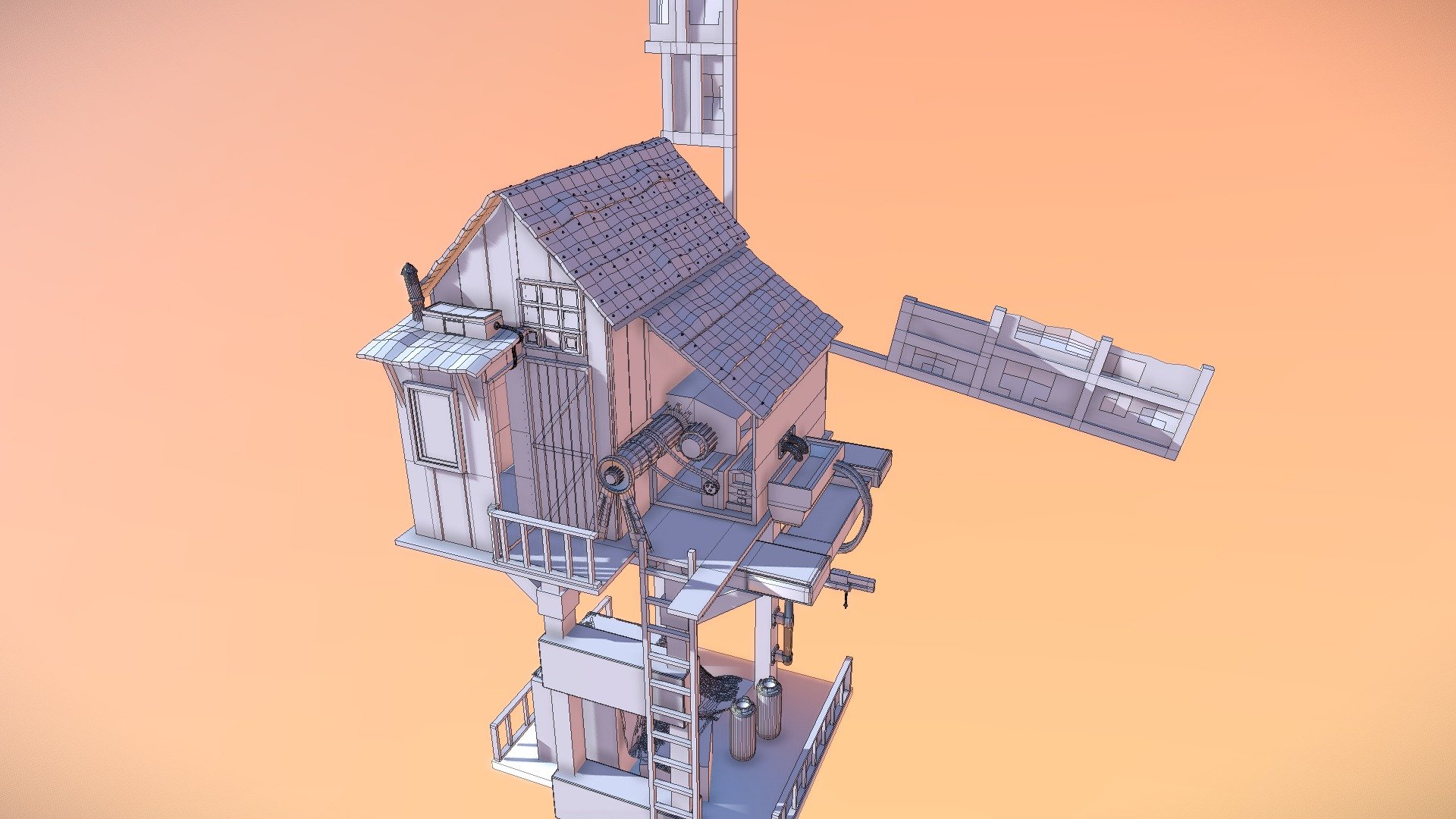 Windmill - 3D model by N1x [b74a169] - Sketchfab