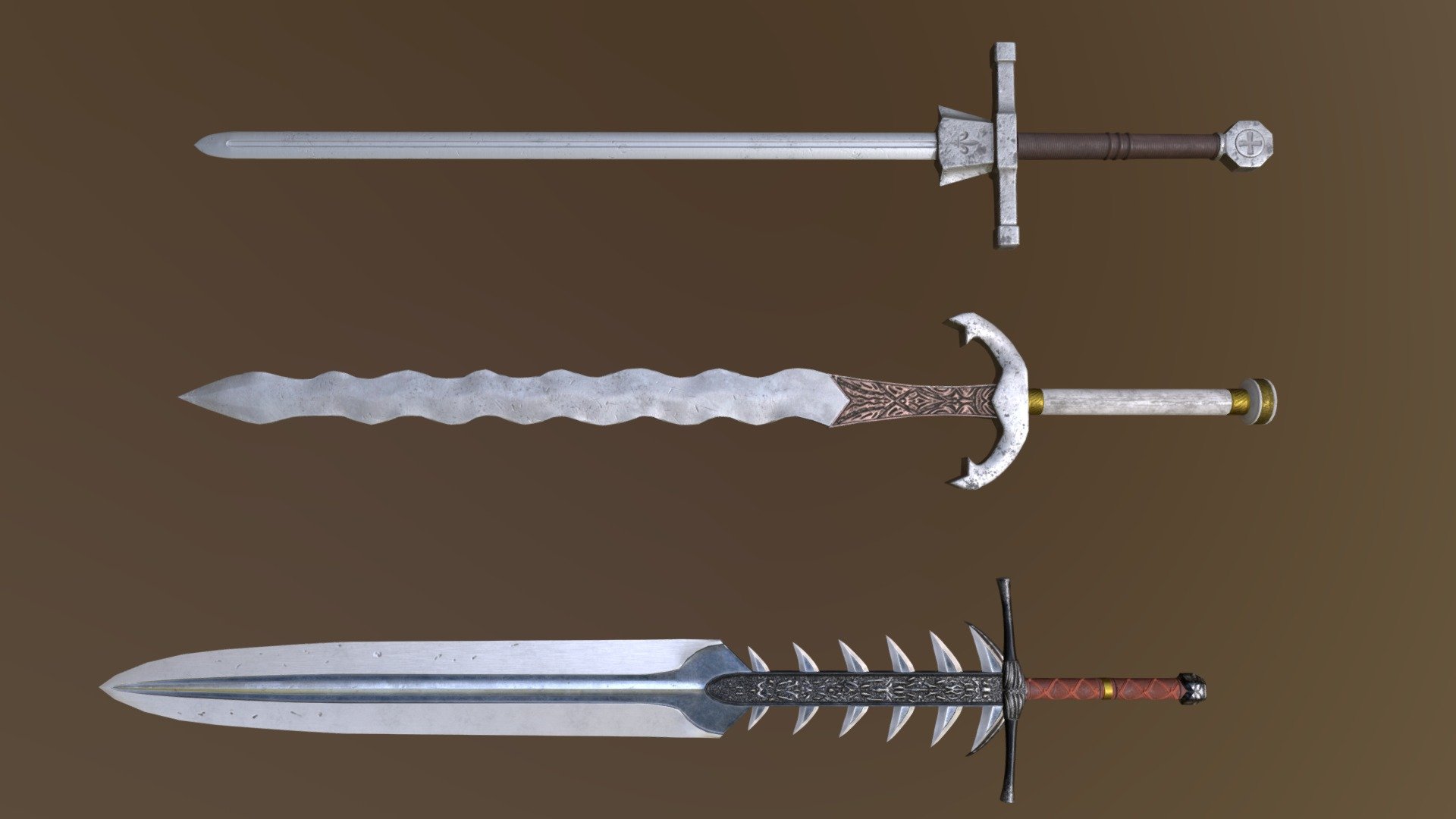 GreatSword Collection Vol 1 - PBR Low-Poly - Buy Royalty Free 3D model ...