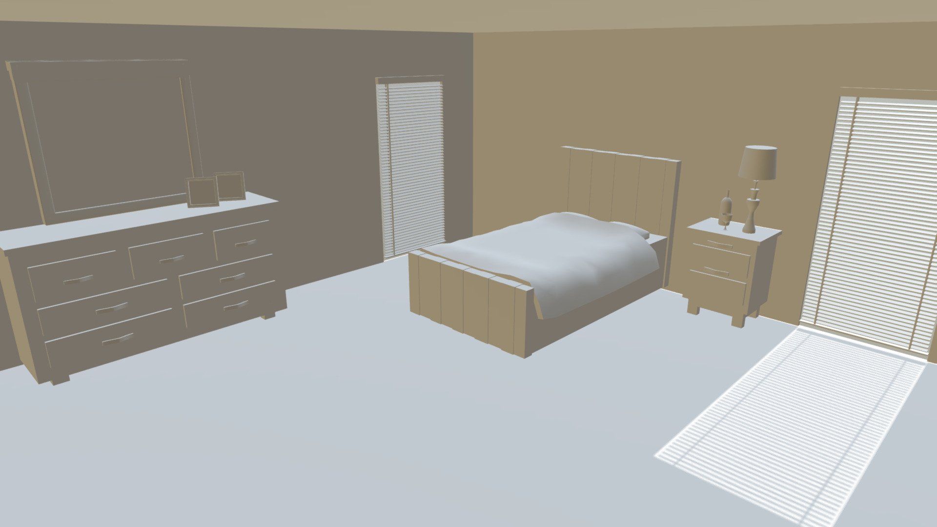 Simple Bedroom - Download Free 3D model by Vitor Xavier (@hikaryu ...