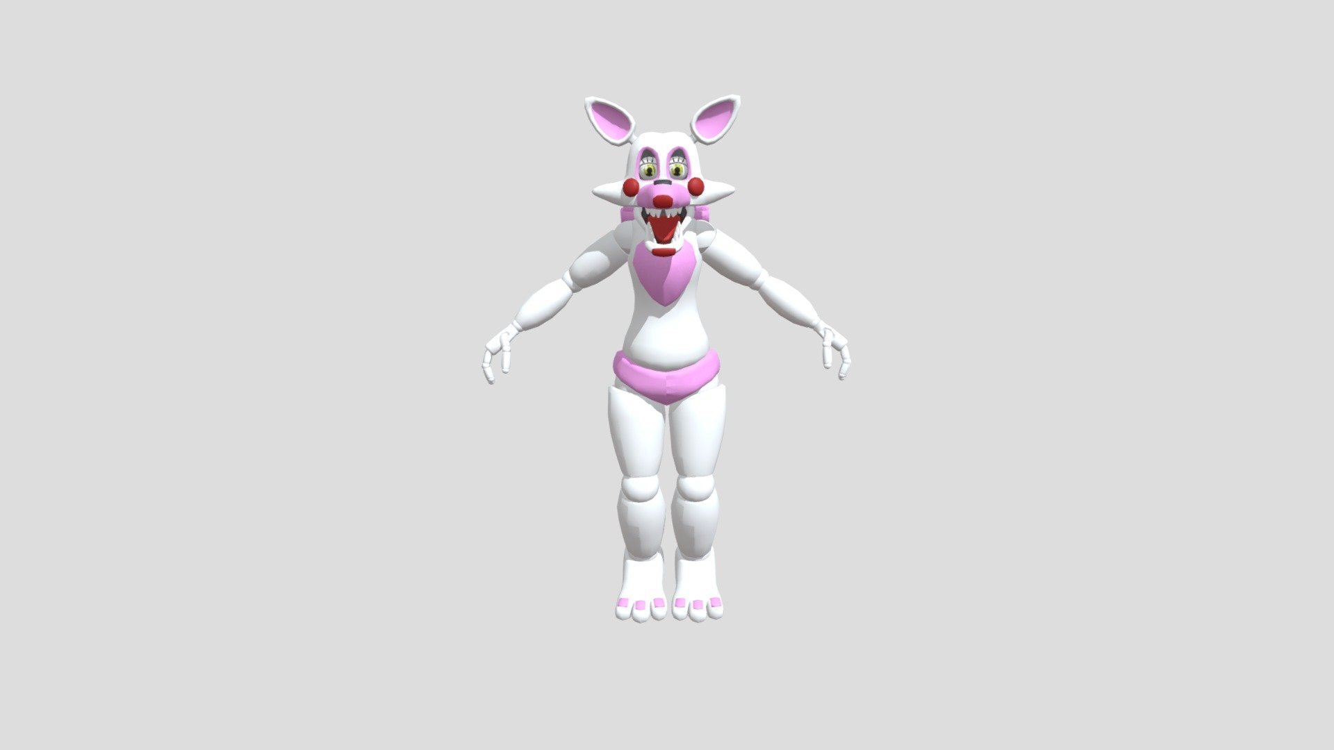 Five Nights At Freddy's 2 - Mangle (Fixed) - 3D model by Characters 3DConverter ...