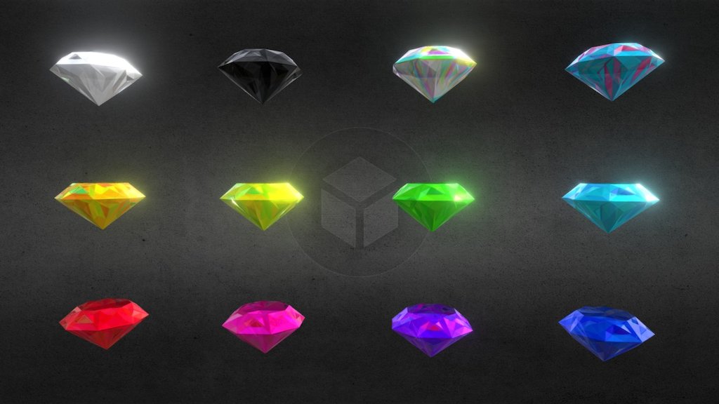 Precious Gems Pack | Game-Ready Assets - Buy Royalty Free 3D model by ...