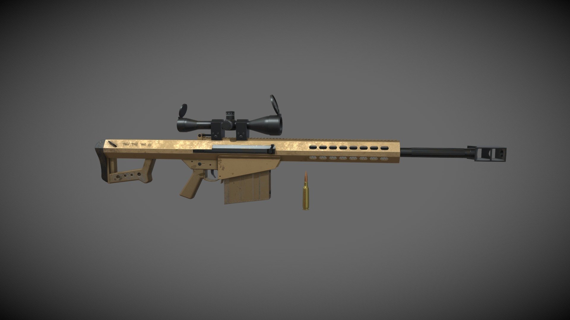 Barrett 50 Cal - 3D model by Christian-13 [b74fb01] - Sketchfab