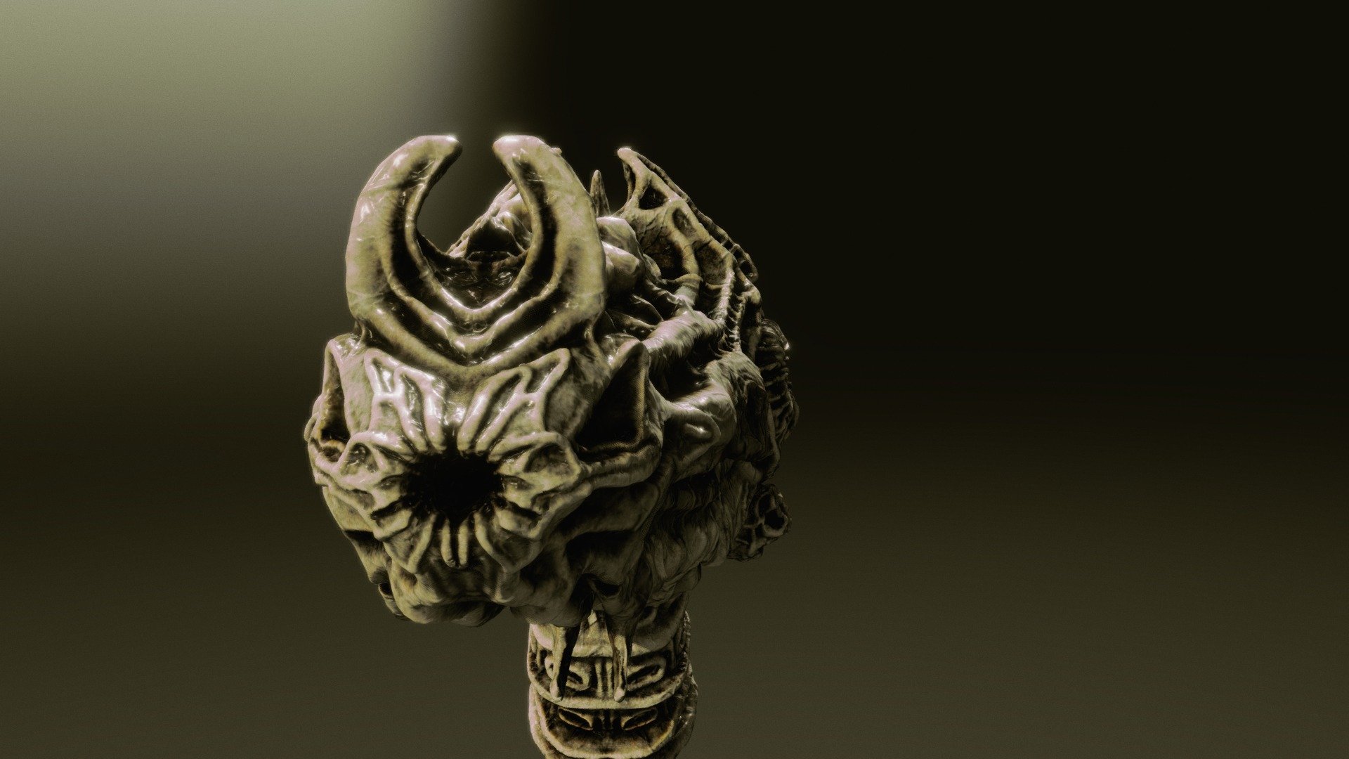 Organic bone revolver - 3D model by Nicholas Becker (@Nicholasbecker ...