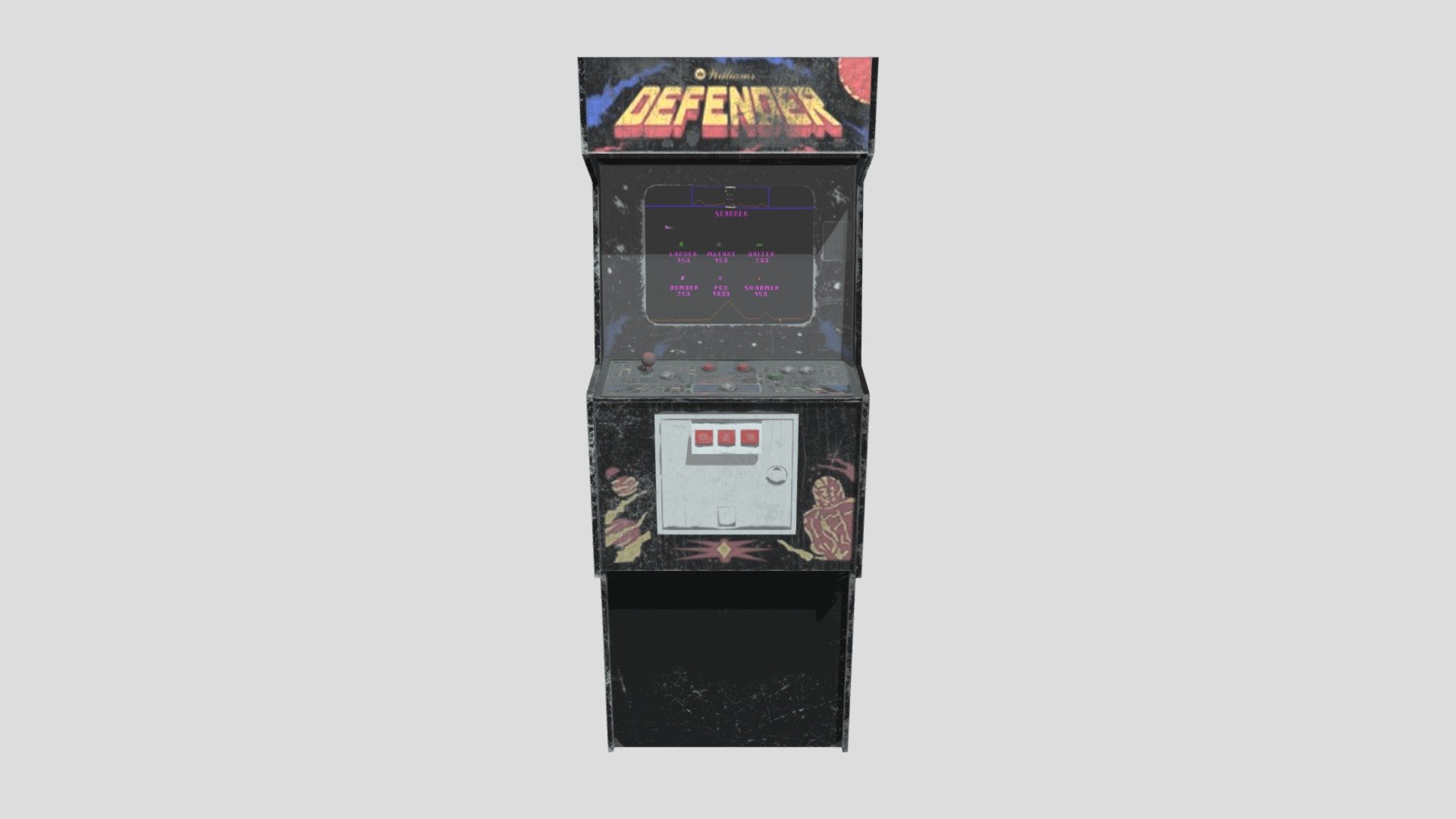 Run Down Defender Arcade Machine - 3D model by TacticCrazyGames ...