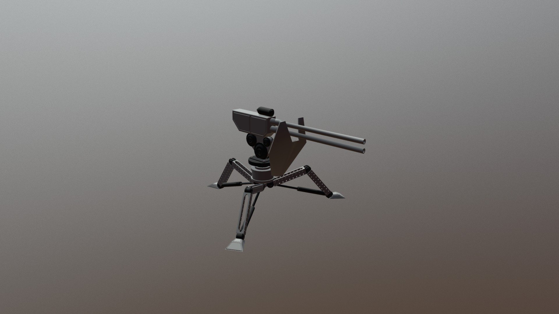 Gun turret Animation - 3D model by 7718 [b75704f] - Sketchfab
