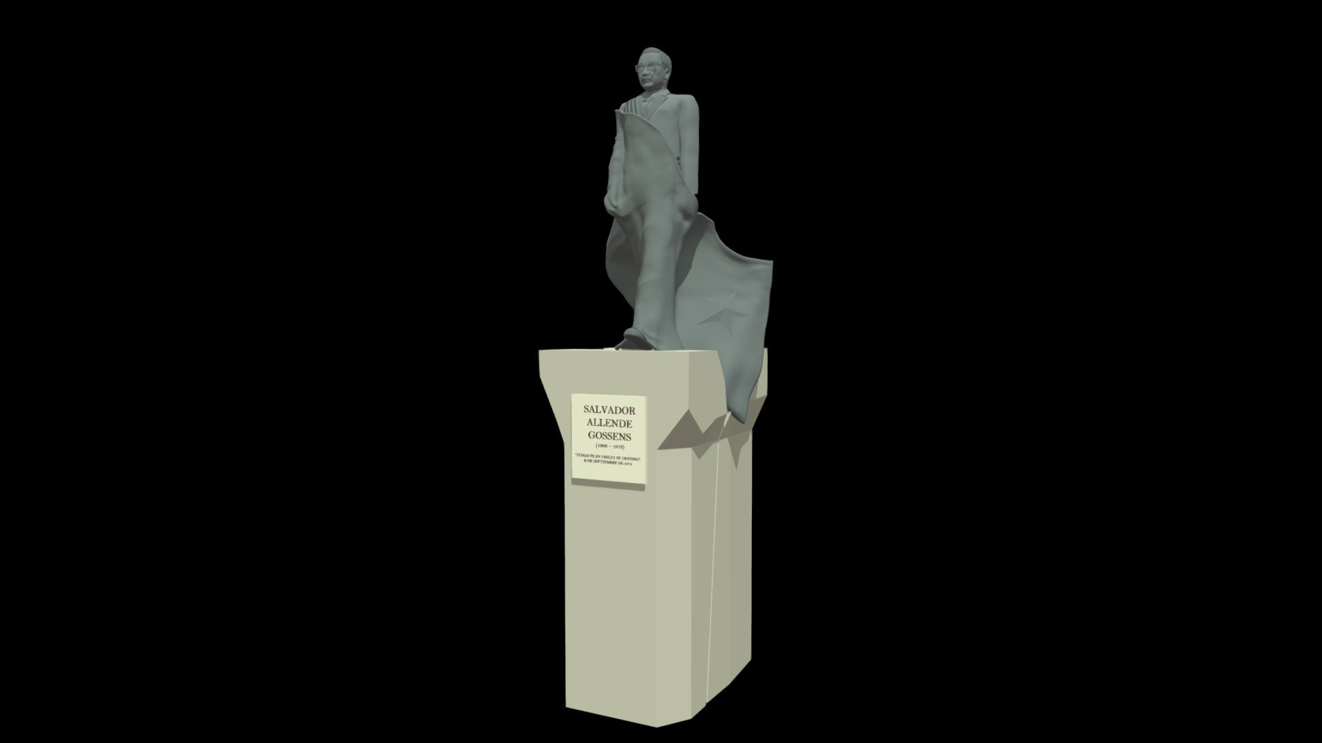 Salvador Allende Monument - 3D model by Alan Stevenres (@alanstevenres ...