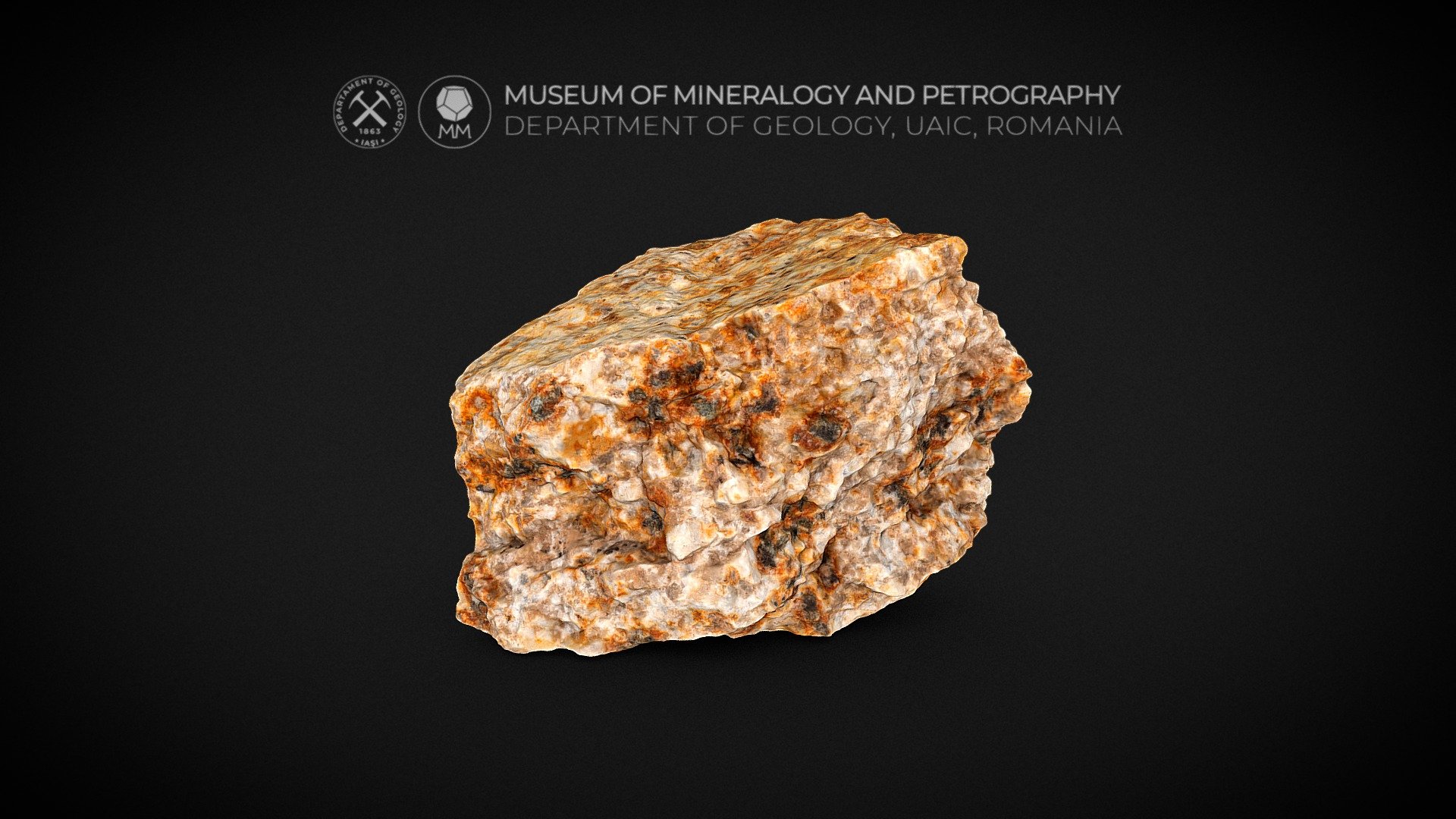 Granite with Biotite (igneous rock) - 3D model by Museum of Mineralogy ...