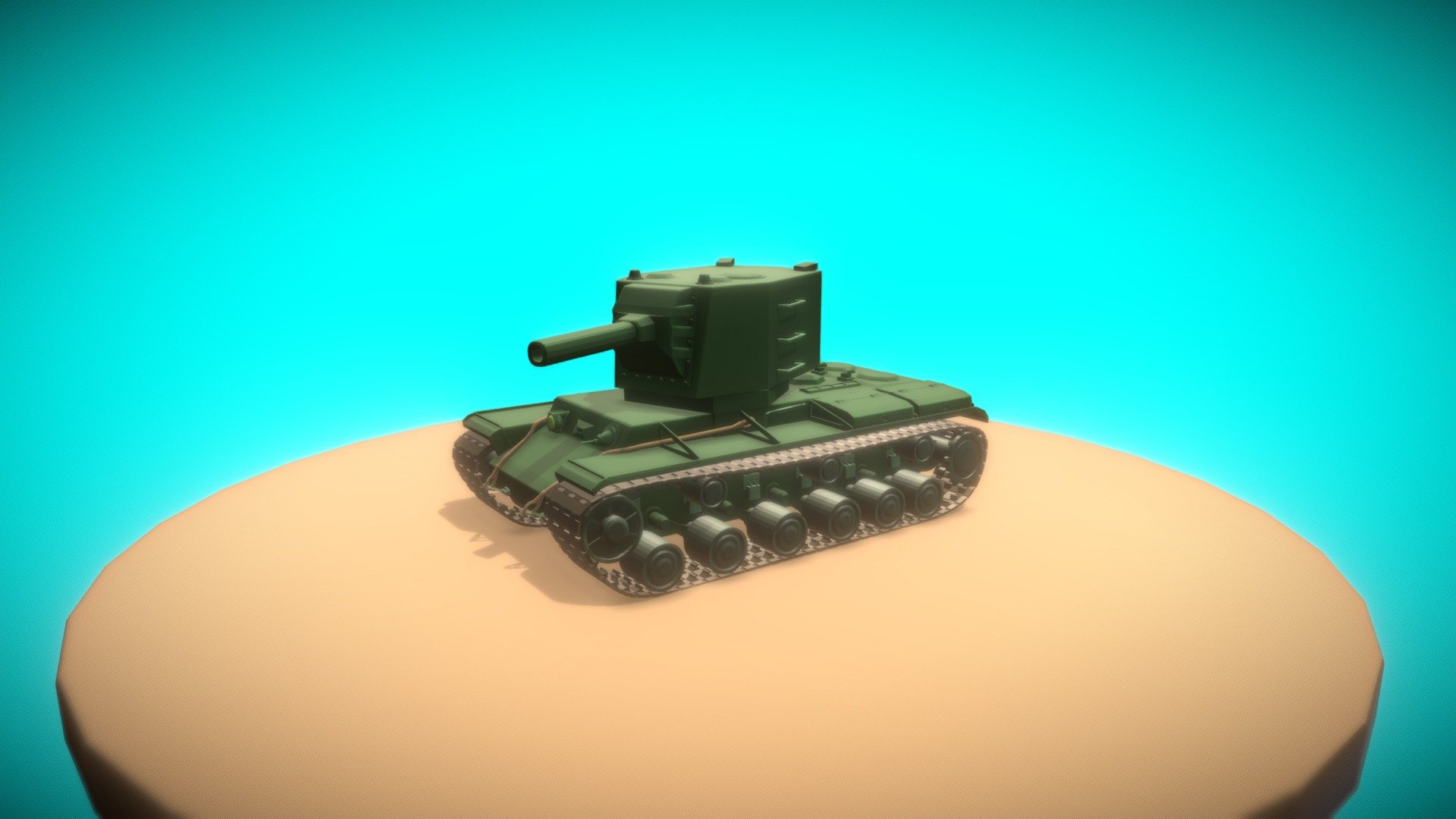 KV 2 LOW POLY MODEL - 3D model by pin2oo [b75abc3] - Sketchfab