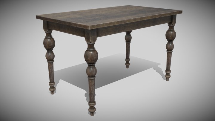 Wooden-table 3D models - Sketchfab