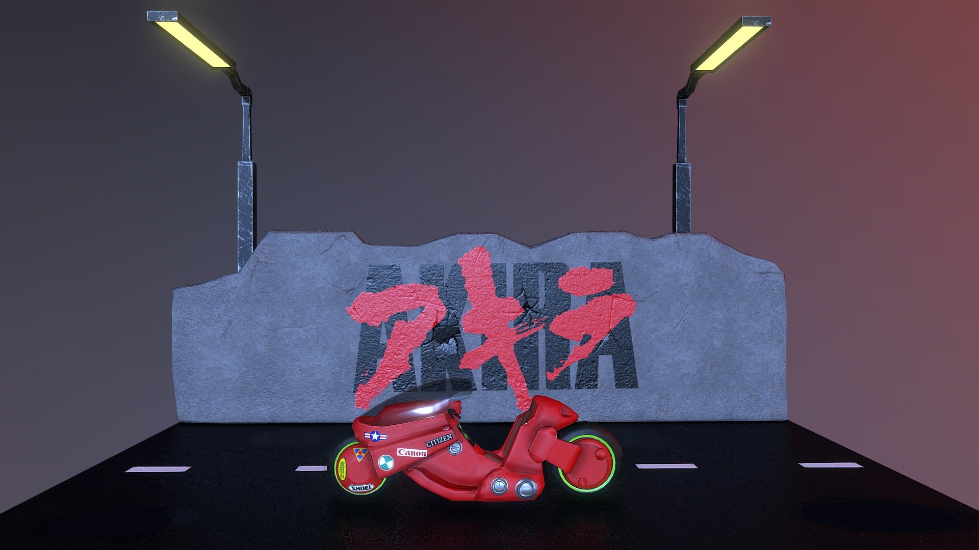Kaneda's Motorbike | Akira - 3D model by weerapat.kaew3d [b75c954 ...