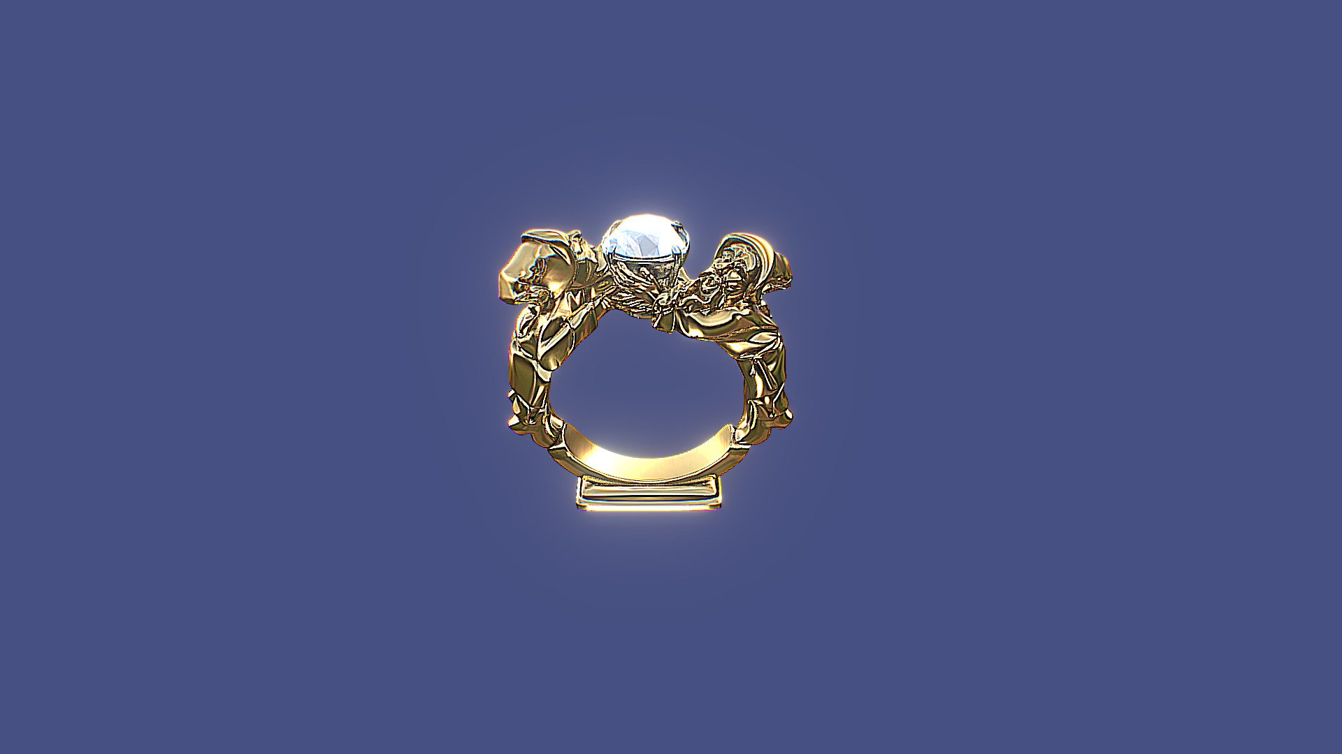 Diamond Gnomes Ring - 3D model by DIAMONDGNOME.COM [b75deca] - Sketchfab