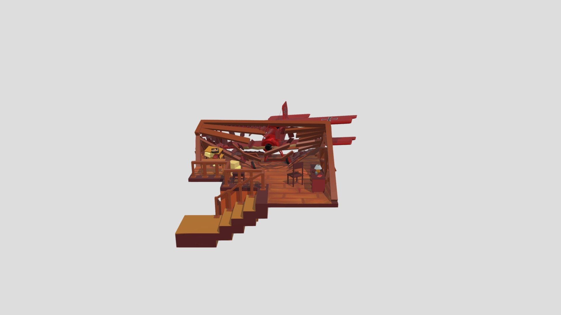 Plane Crashed - 3D model by ardhi.malik [b76940b] - Sketchfab