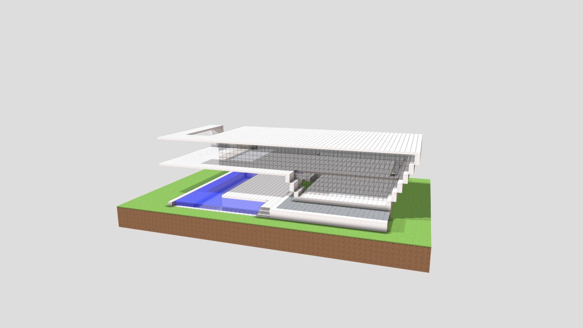 Minecraft Modern House Shape - Download Free 3D model by jar (@jar9th ...
