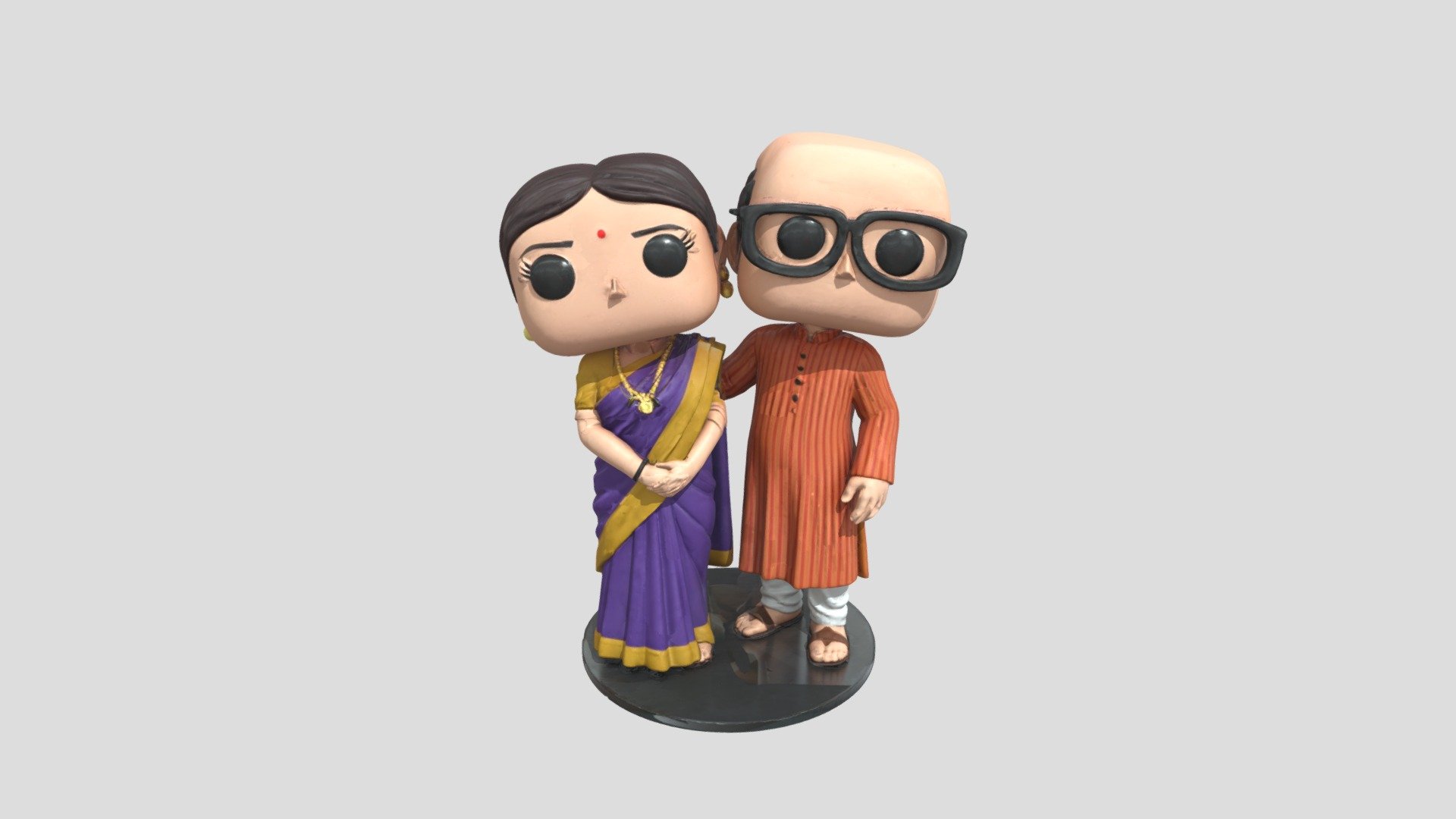Elegant Couple Figures - 3D model by freegas [b76aa5b] - Sketchfab