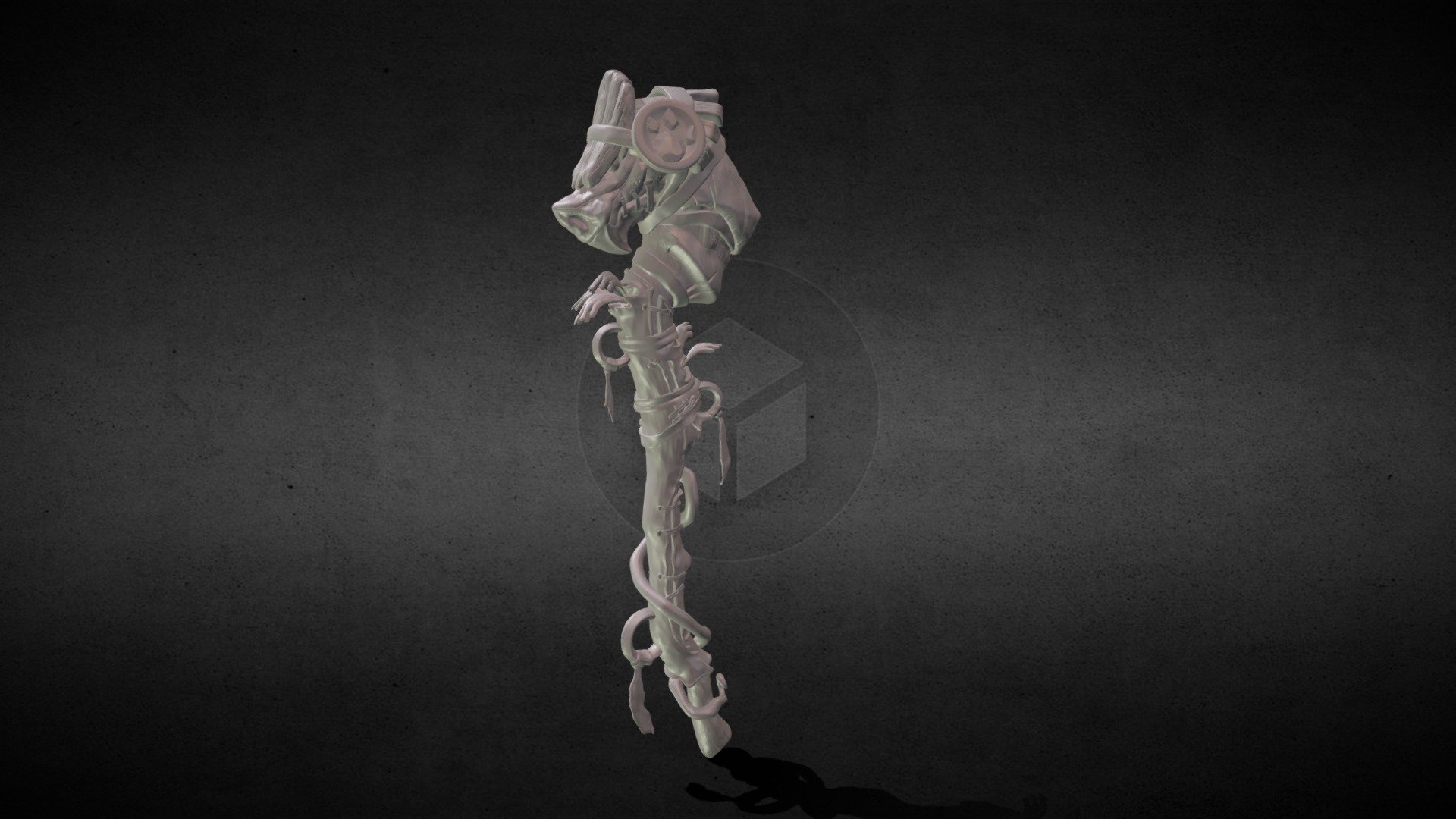 Day 12 Wooden Dragon Staff #Sculptjanuary19 - Buy Royalty Free 3D model ...