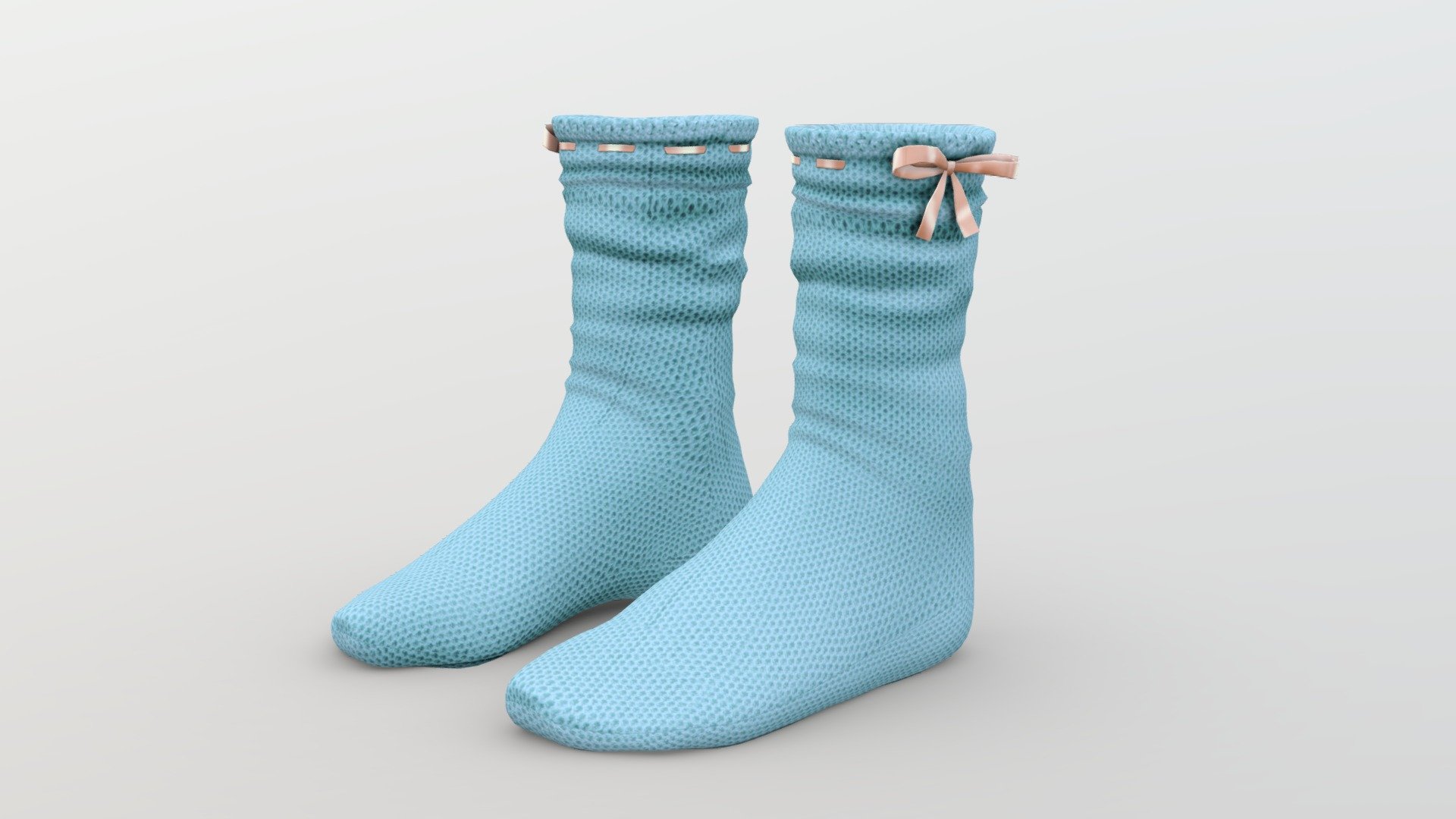 Flat Ankle Socks With Ribbon - Buy Royalty Free 3D model by FizzyDesign ...