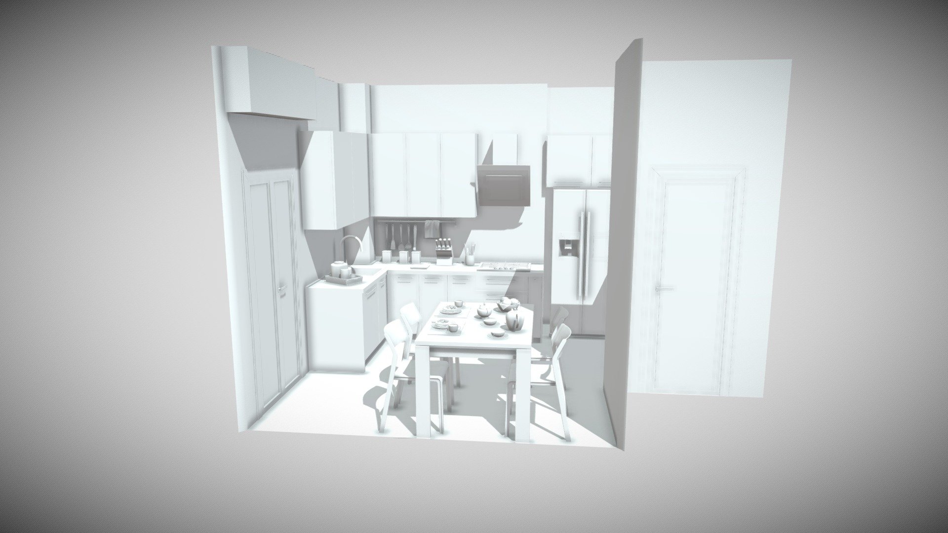 Wireframe - Kitchen 31 - Download Free 3D model by baldoVReal [b76e18a ...