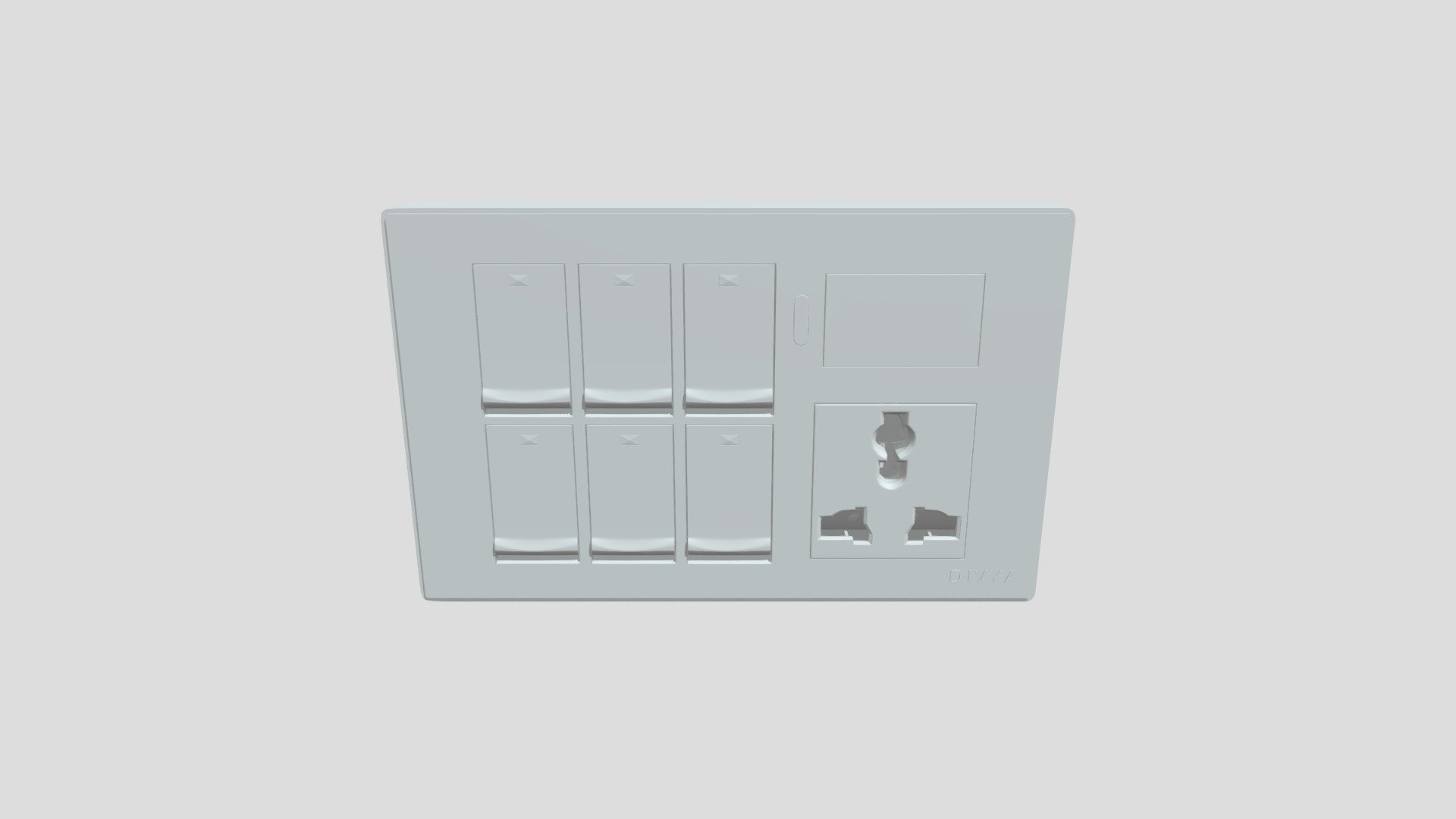 Royal switch_6+1 socket - 3D model by creabizstudio [b76eb24] - Sketchfab