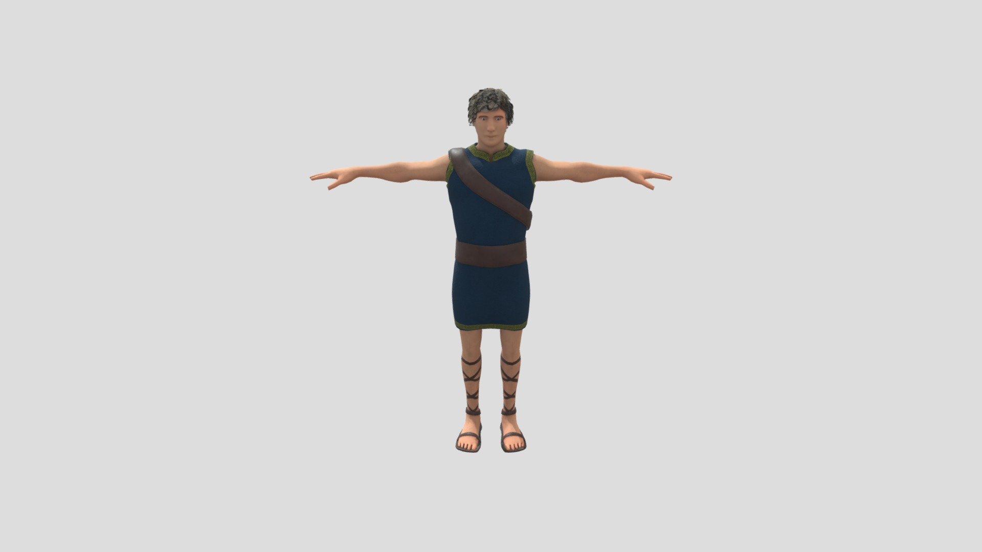 Low-Poly Greek Soldier Character Model - Download Free 3D model by ...