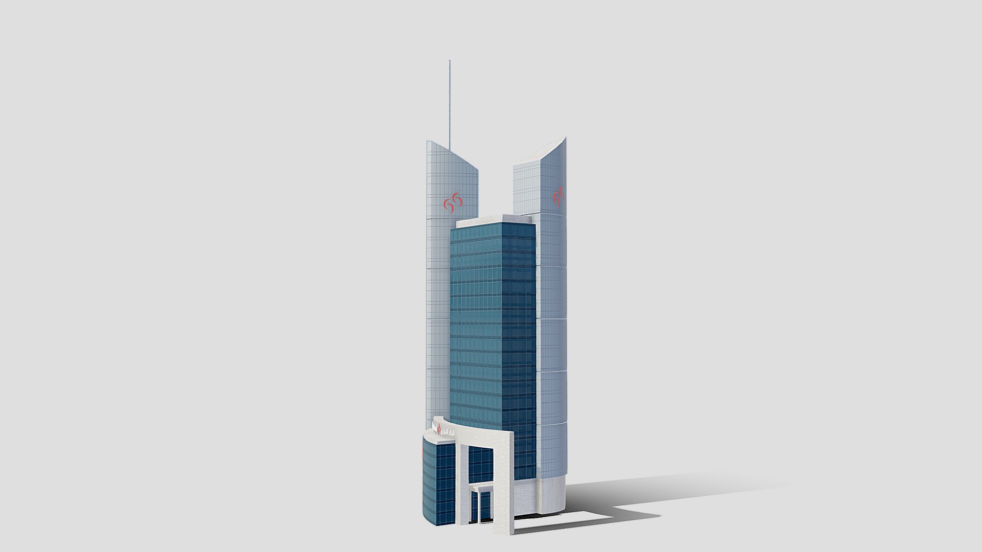 Plaza Tower - Qatar Doha - Buy Royalty Free 3D model by 1Quad (@1.Quad ...