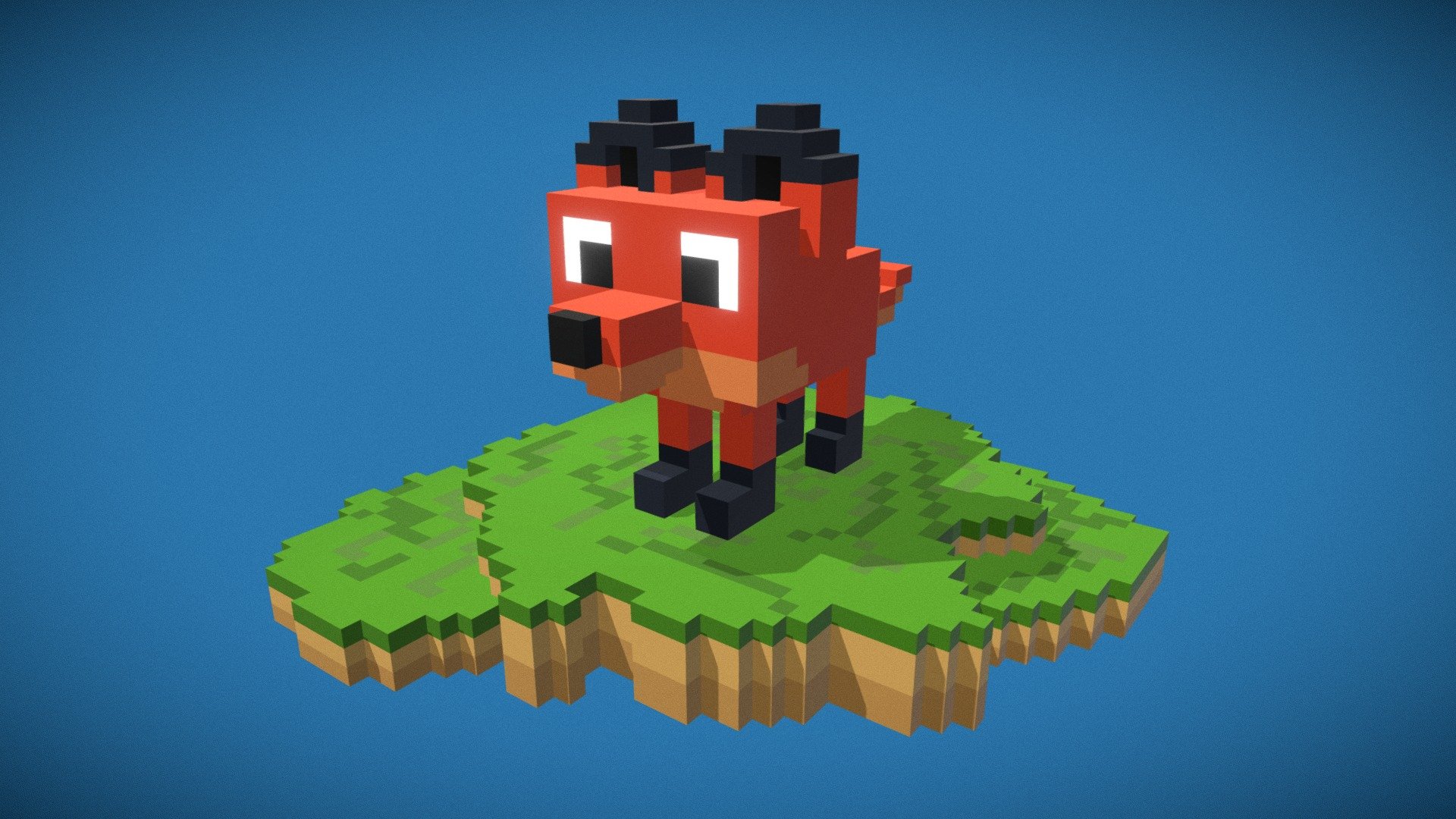 Zorro ~ Fox | VoxelArt - 3D model by Inkerdio (@makerindie) [b776822 ...