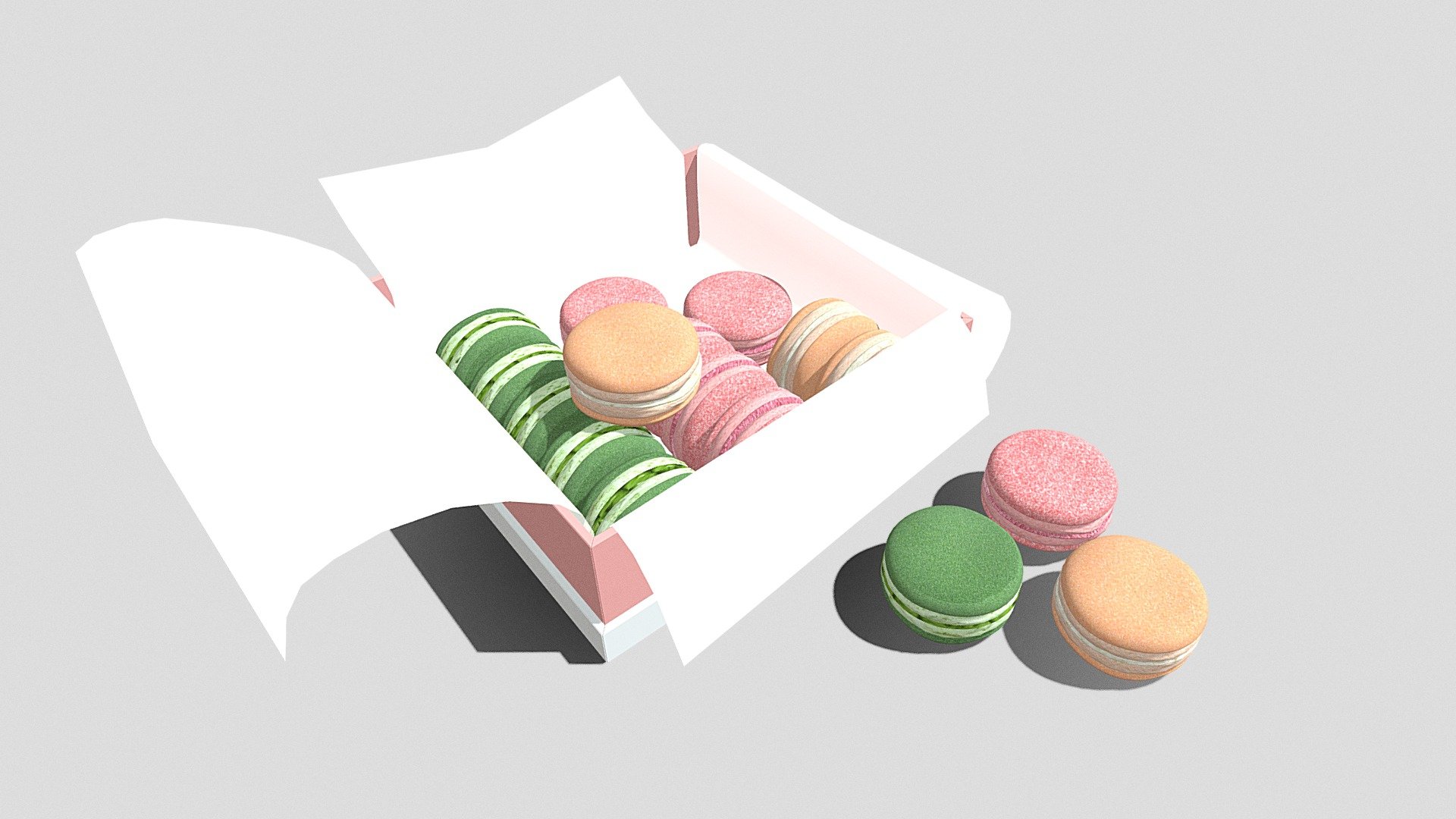 Macarons - 3D model by newmag2207 [b77e6a8] - Sketchfab