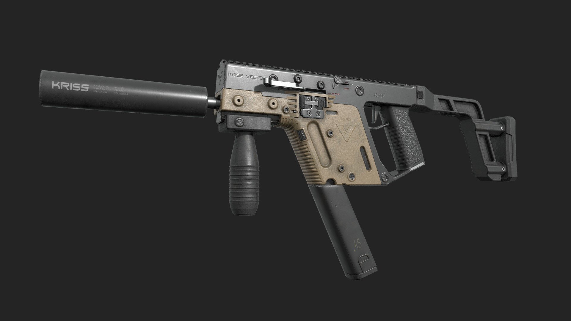 Kriss Vector - 3D model by JosimCoussens [b7801e8] - Sketchfab