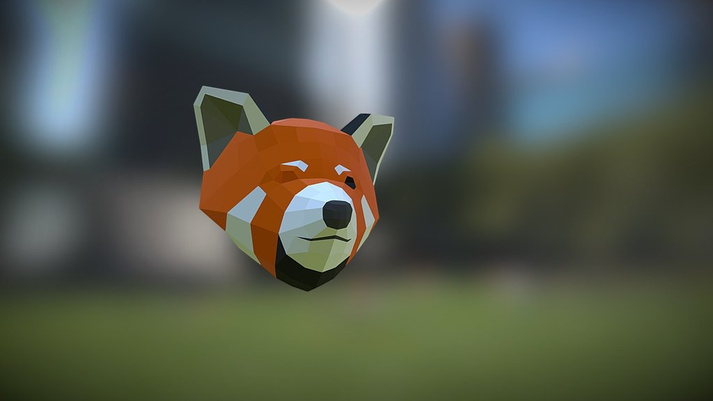 Red Panda Mask - 3D model by paperstatue [b78450d] - Sketchfab