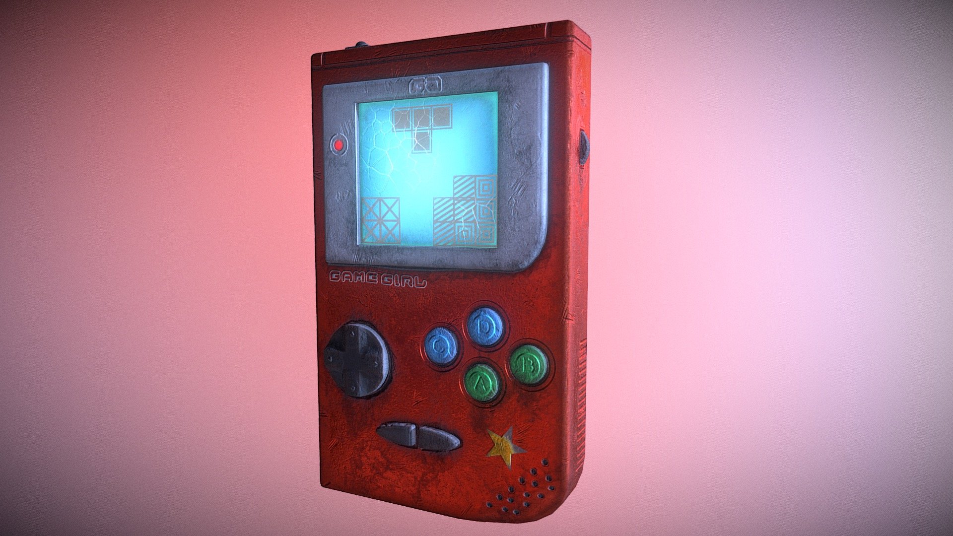 Metallic Red Game Boy - 3D model by SethPerkins [b785b08] - Sketchfab