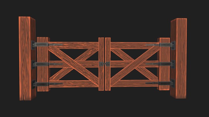 Wooden-gate 3D models - Sketchfab