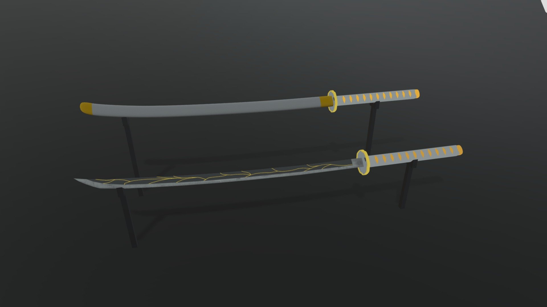 Katana Zenitsu Agatsuma - 3D model by WonaBot21 [b78aadf] - Sketchfab