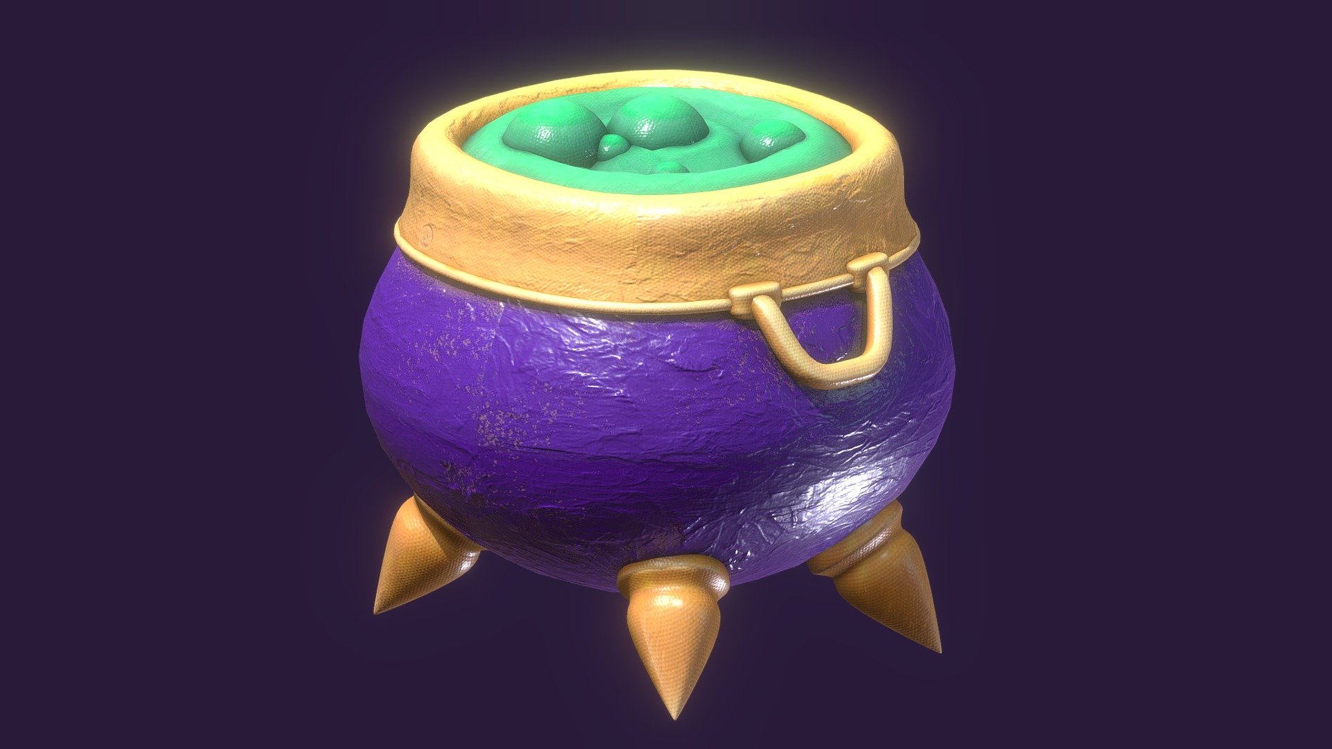 Stylized cauldron - Halloween asset - Buy Royalty Free 3D model by ...