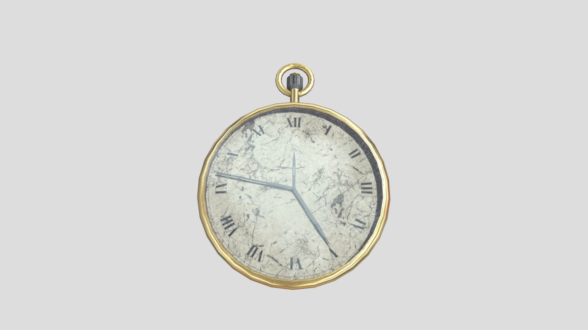 Low Poly Slightly Broken Pocket Watch - Textured - 3D model by ...