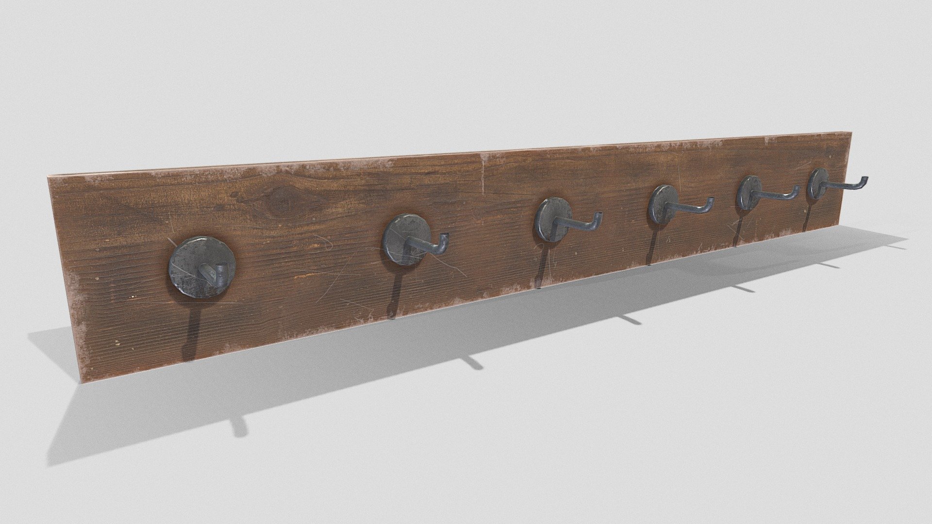 Wooden hook rack - Download Free 3D model by Sousinho [b7928bc] - Sketchfab